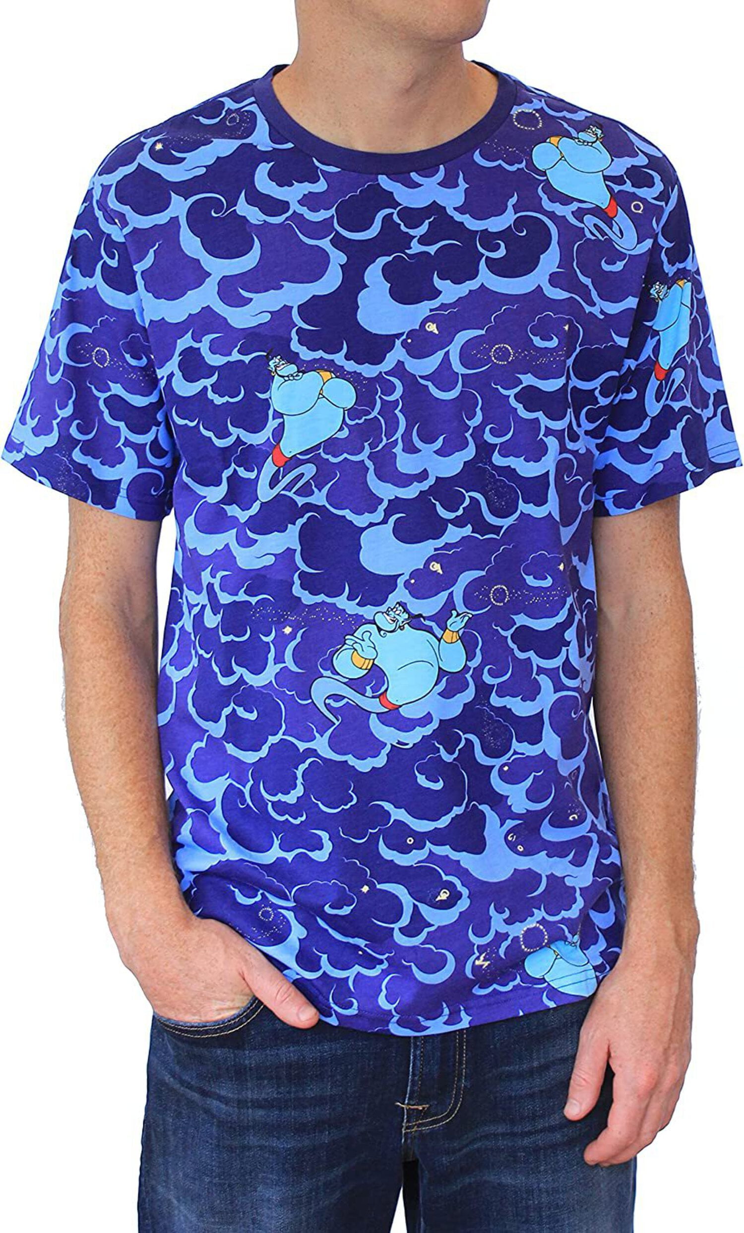 Disney Aladdin Genie Poof Adult Tee Graphic T-Shirt for Men Tshirt (N ...