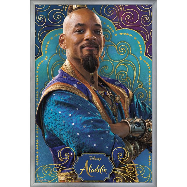 Disney Aladdin - Genie Pose Wall Poster, 22.375" x 34", Framed ...