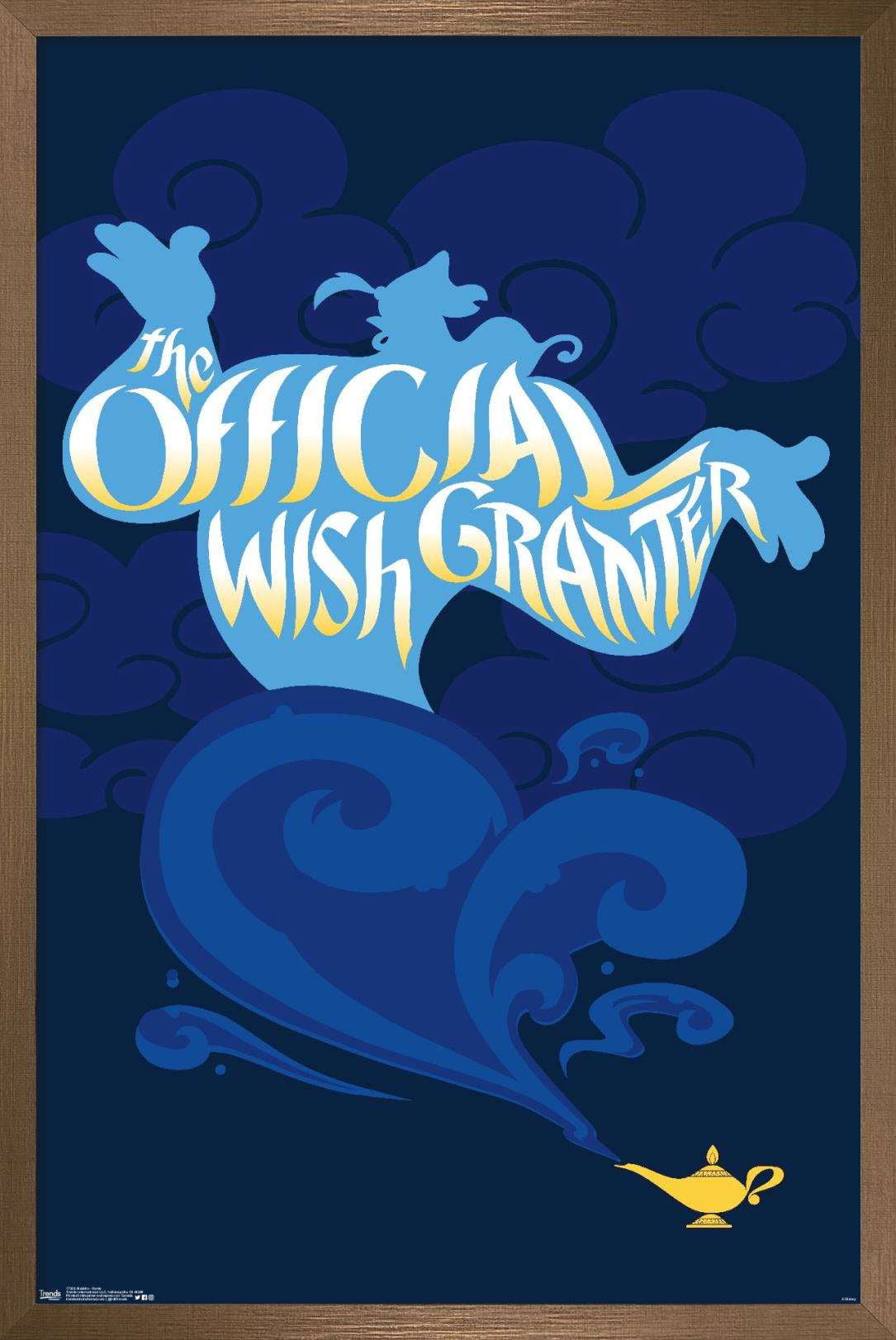 Disney Aladdin - Genie Wall Poster, 14.725" x 22.375", Framed - Walmart.com