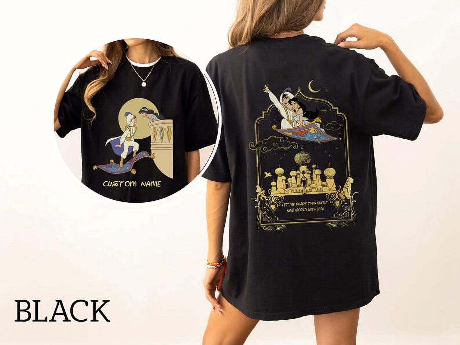 Disney Aladdin Jasmine Couple Inspired Shirt, Let Me Share This Whole New World With You ...