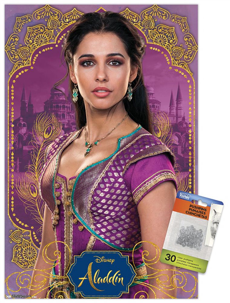 Disney Aladdin - Jasmine Wall Poster with Push Pins, 14.725" x 22.375 ...