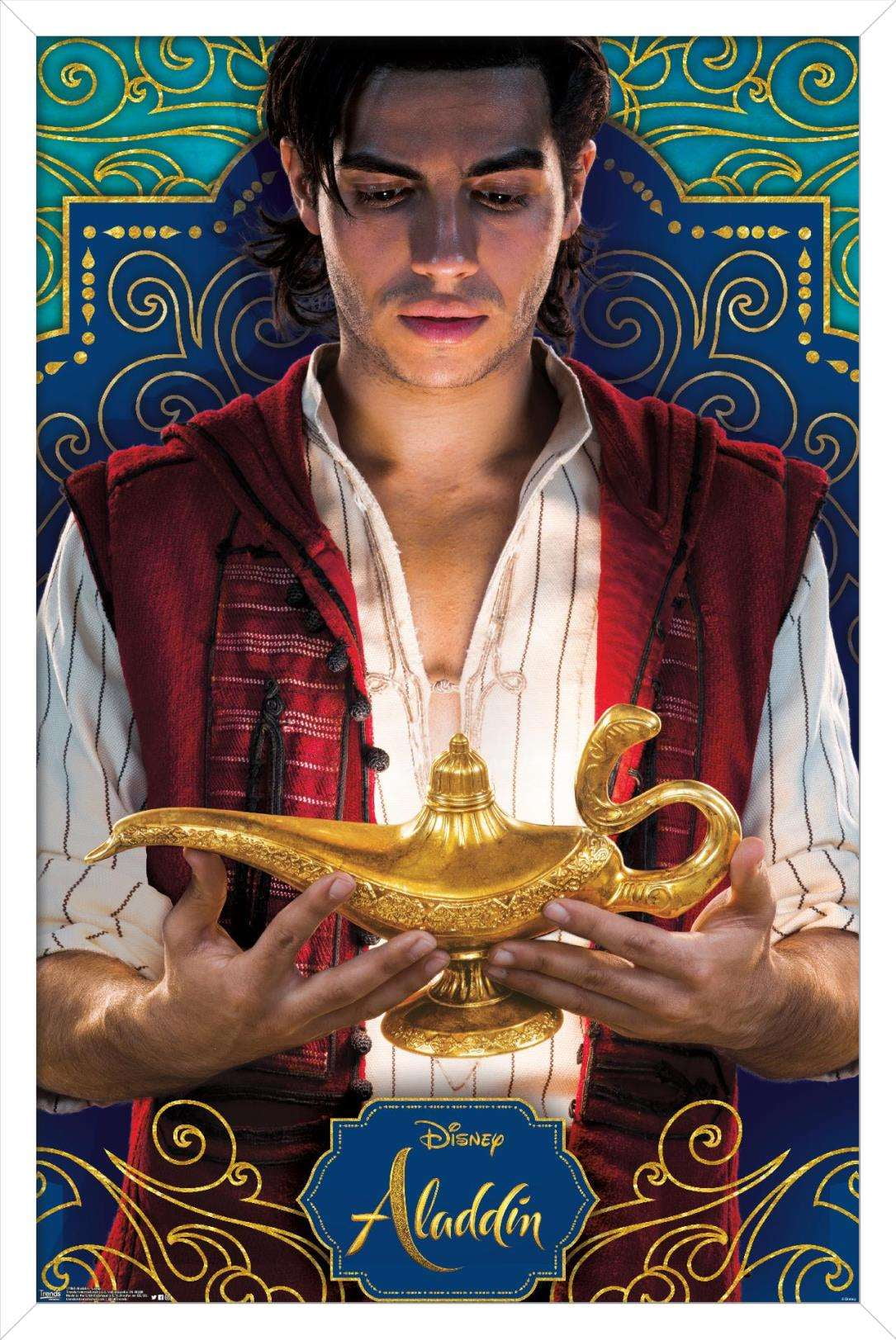 Disney Aladdin - Lamp Wall Poster, 14.725" x 22.375", Framed - Walmart.com