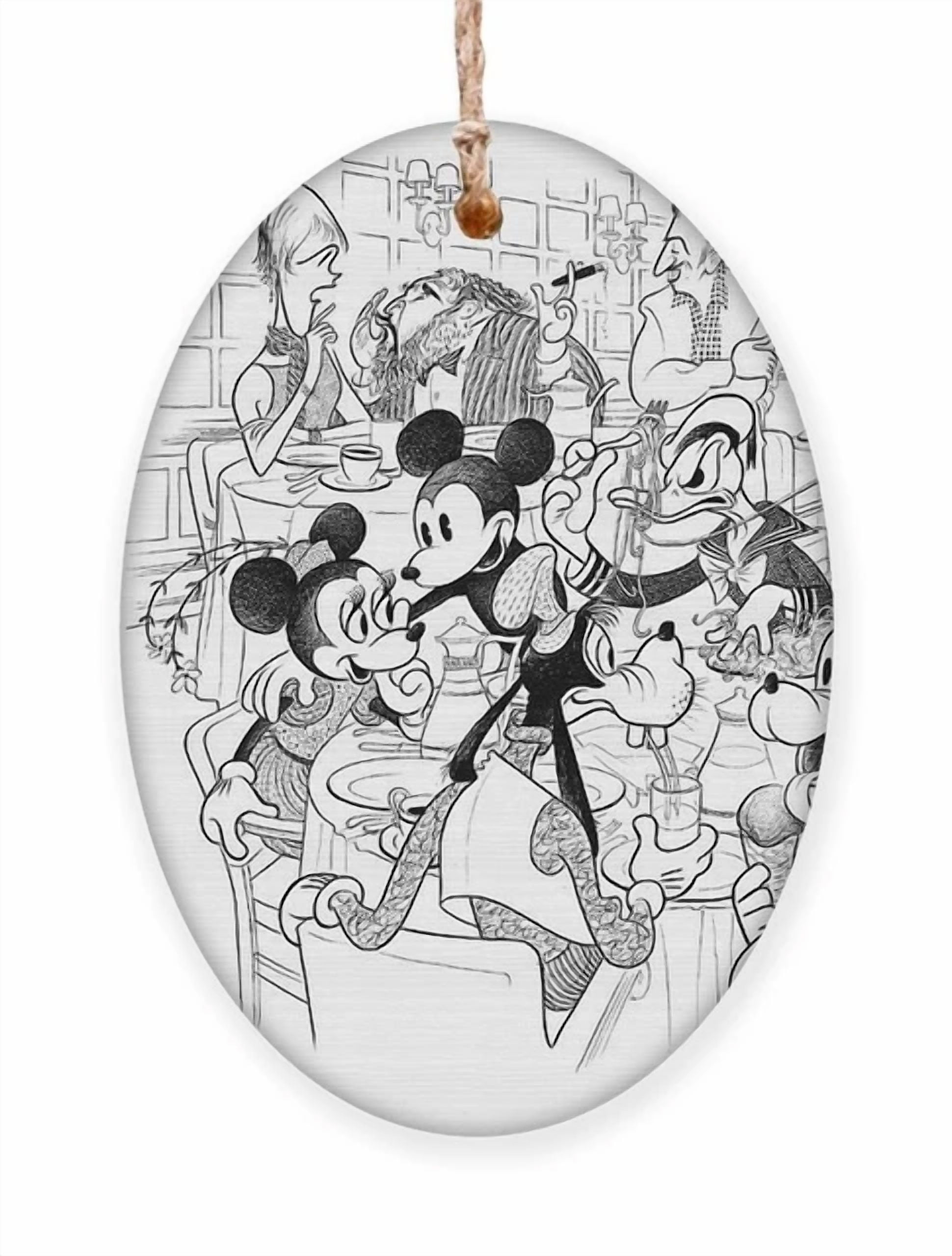 Disney Algonquin Round Table Disney Noel Festive Ceramic Ornament 2D ...