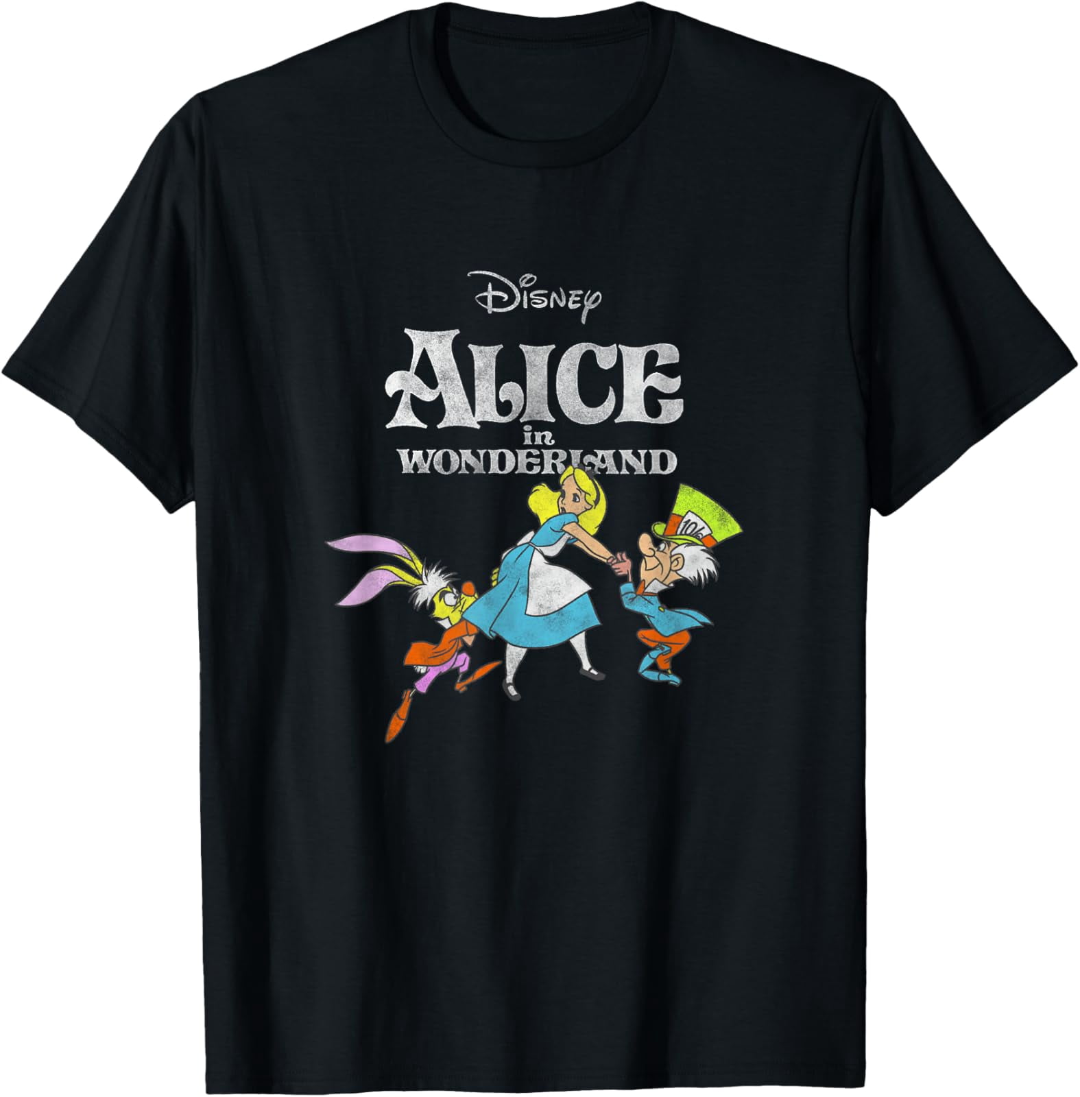 Disney Alice In Wonderland Alice Mad Hatter March Hare T-Shirt ...