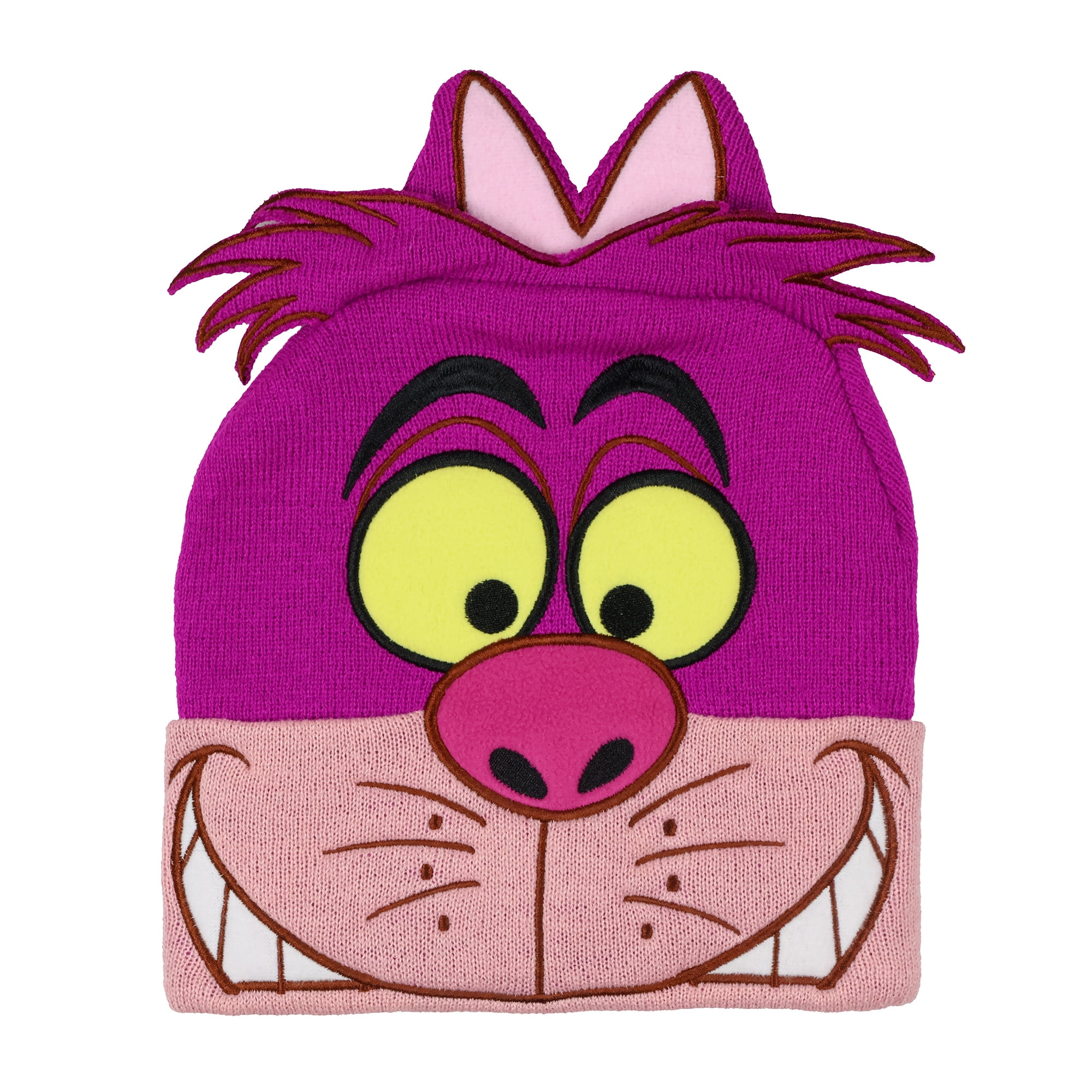 Disney Alice In Wonderland Cheshire Cat Beanie Embroidered Face 3D Ears ...