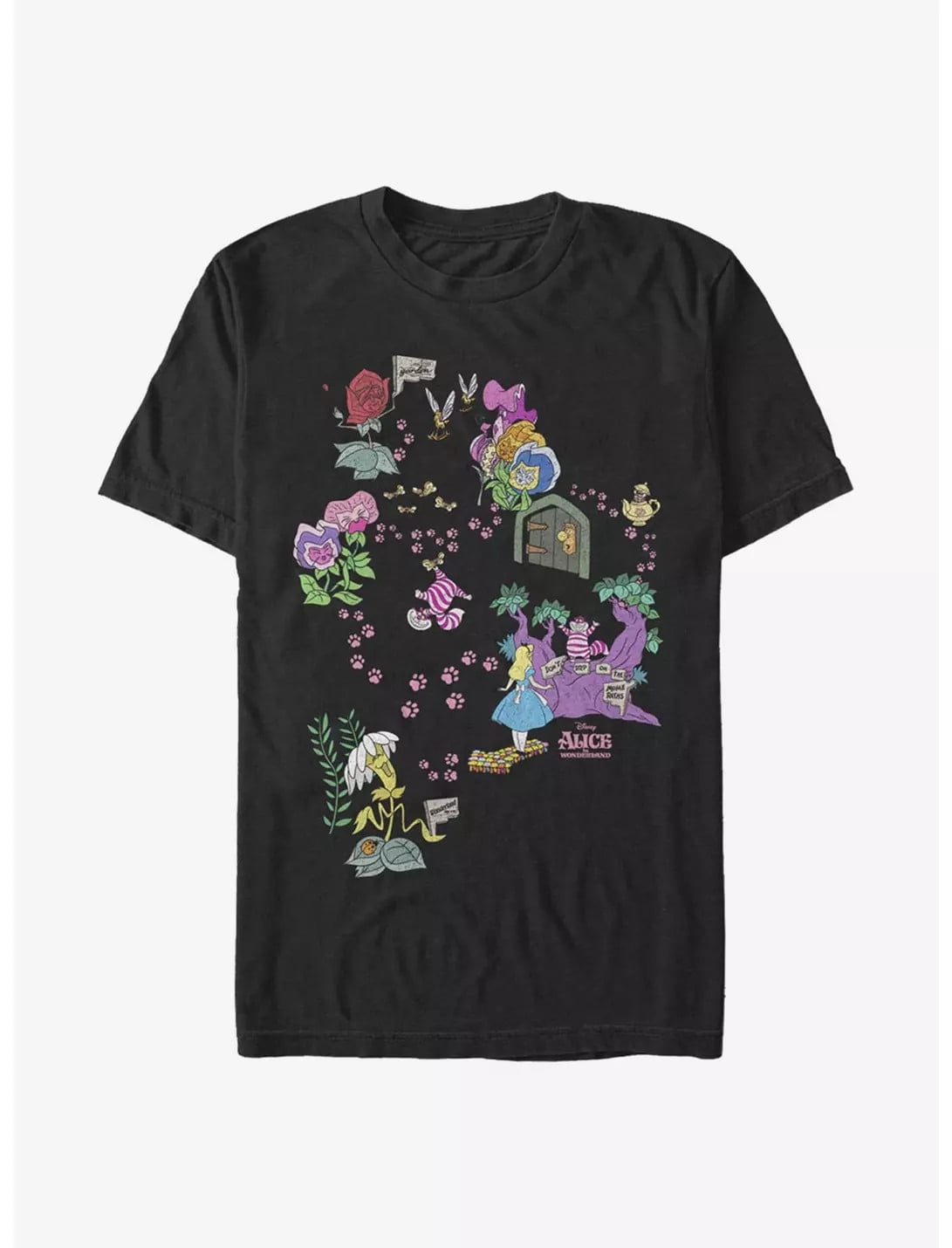 Disney Alice In Wonderland Cheshire Cat Map Maze Down Rabbit Hole T ...