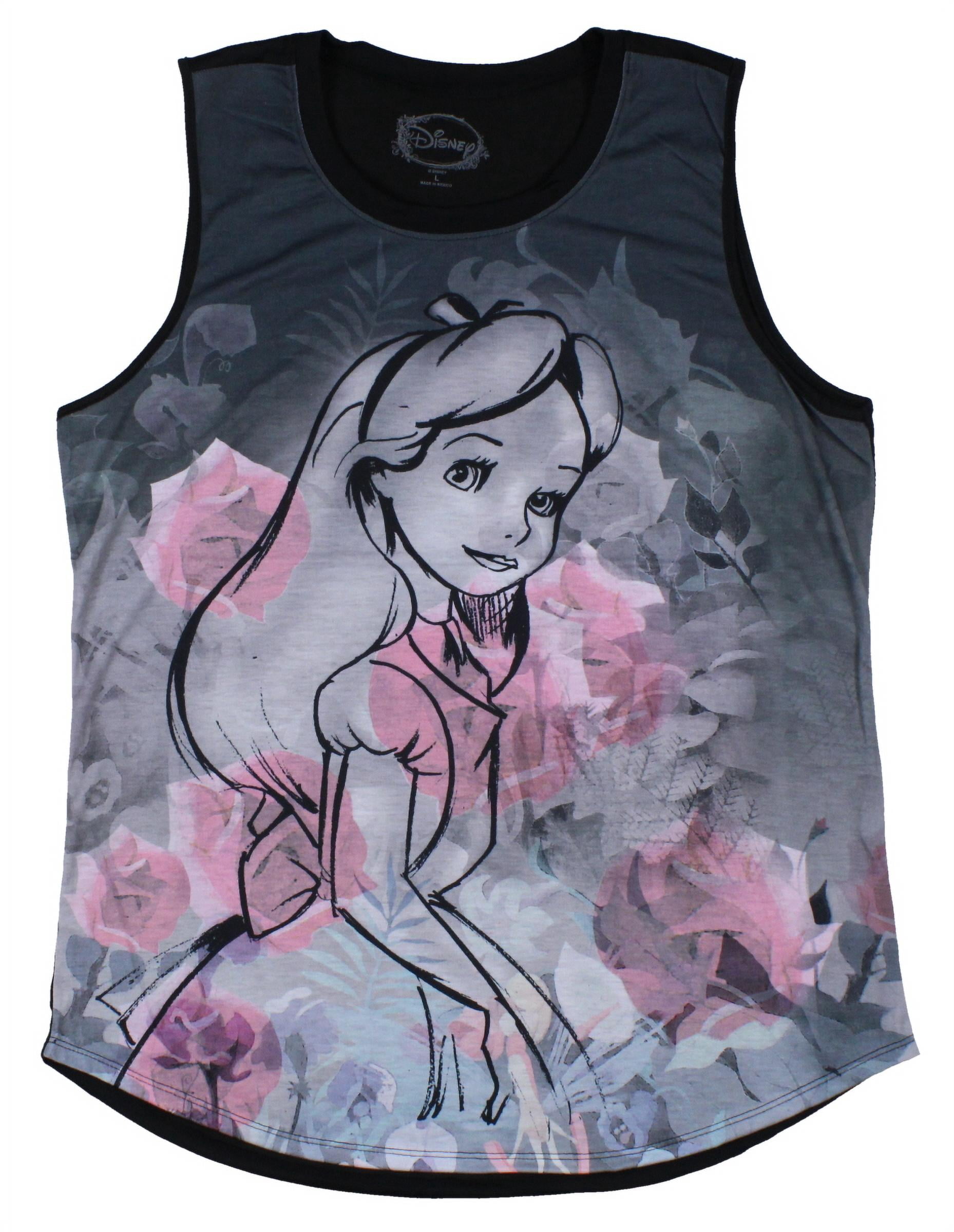 Disney Alice In Wonderland Floral Girls Muscle Top (Large) - Walmart.com