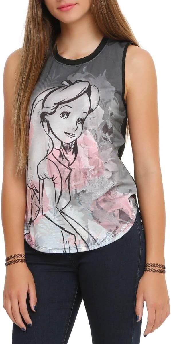 Disney Alice In Wonderland Floral Girls Muscle Top - Walmart.com