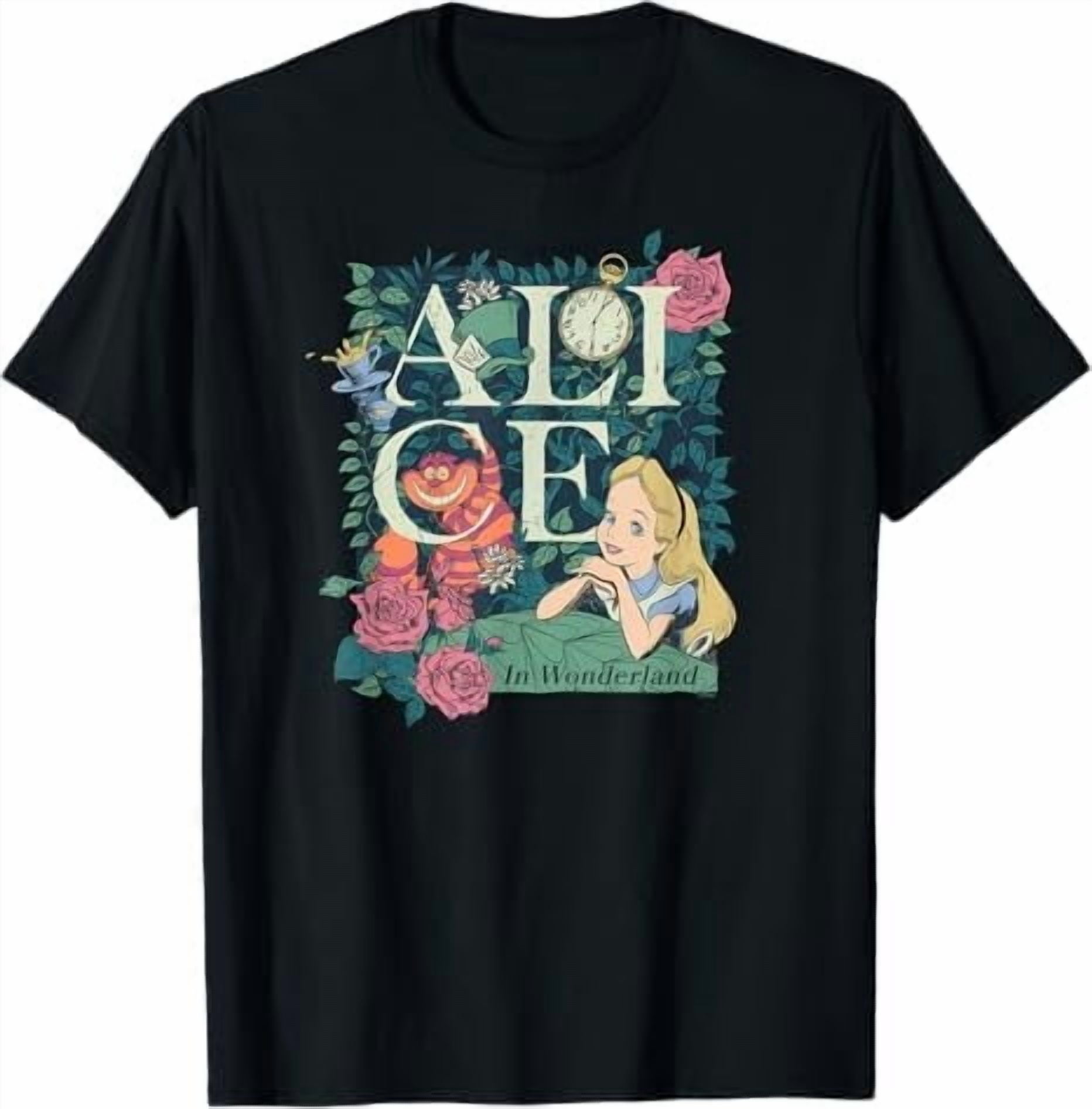 Disney Alice In Wonderland Modern Storybook Artistic Fairy Tale T-shirt ...