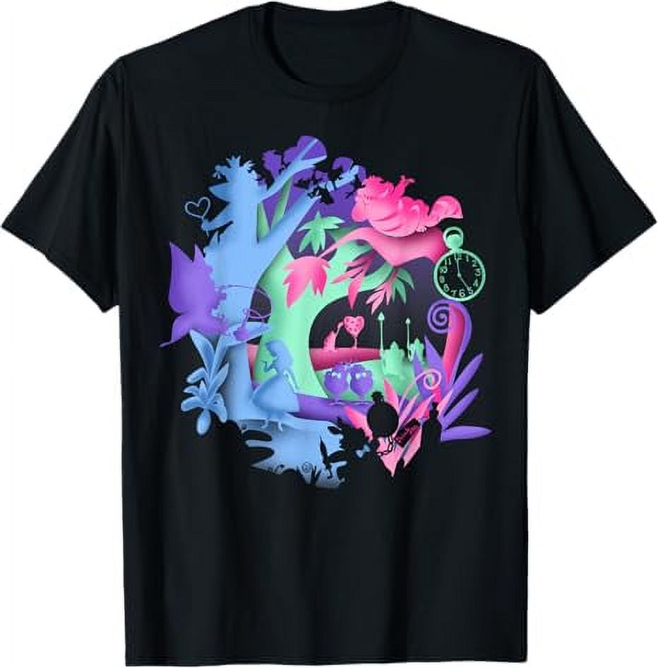 Disney Alice In Wonderland Neon Forest Silhouette T-Shirt - Walmart.com