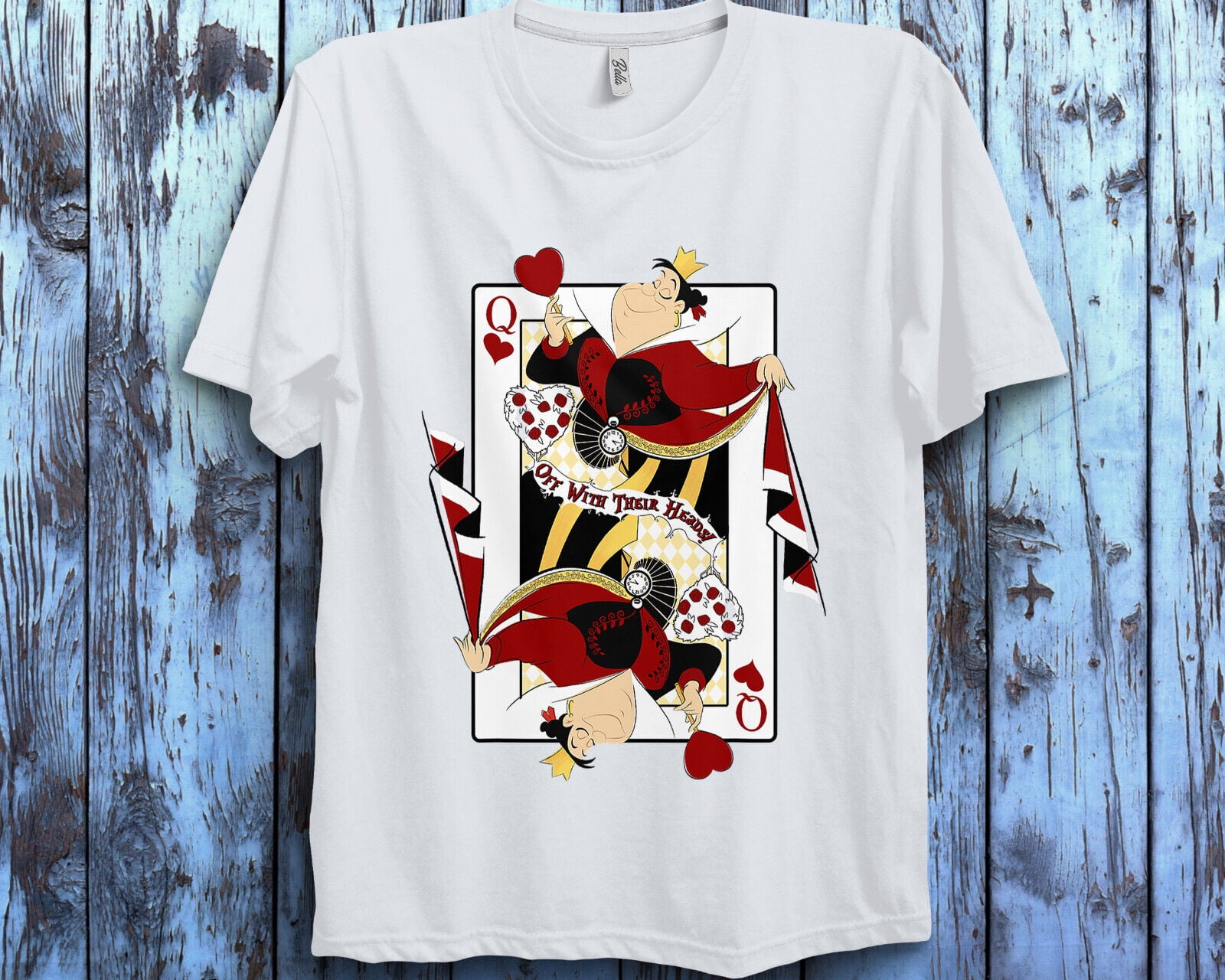 Disney Alice In Wonderland Queen Of Hearts Playing Card Unisex T-shirt ...