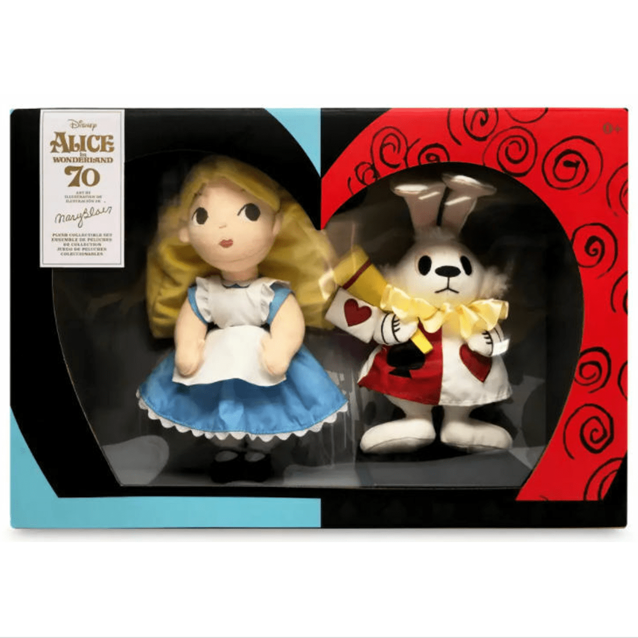Disney Alice and White Rabbit by Mary Blair 70th Plush Set Limited New ...