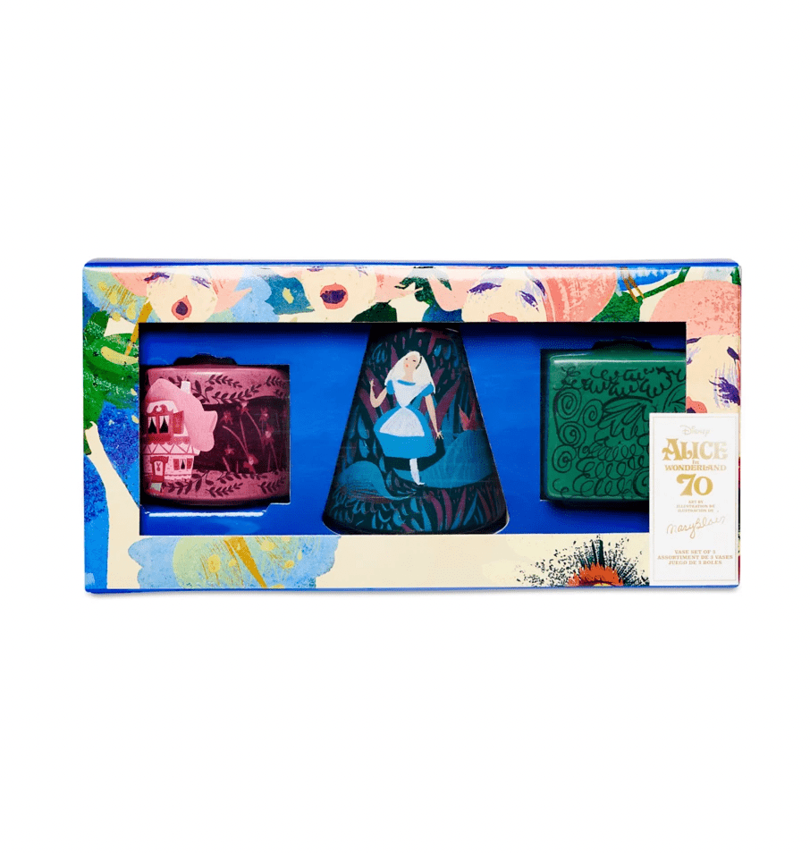 70th Anniversary Disney Alice in Wonderland Ceramic Vase Set (3 pieces ...