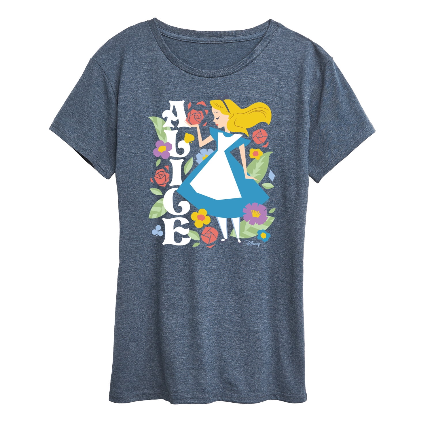 Disney - Alice in Wonderland - Alice Botanical - Women's Short Sleeve ...