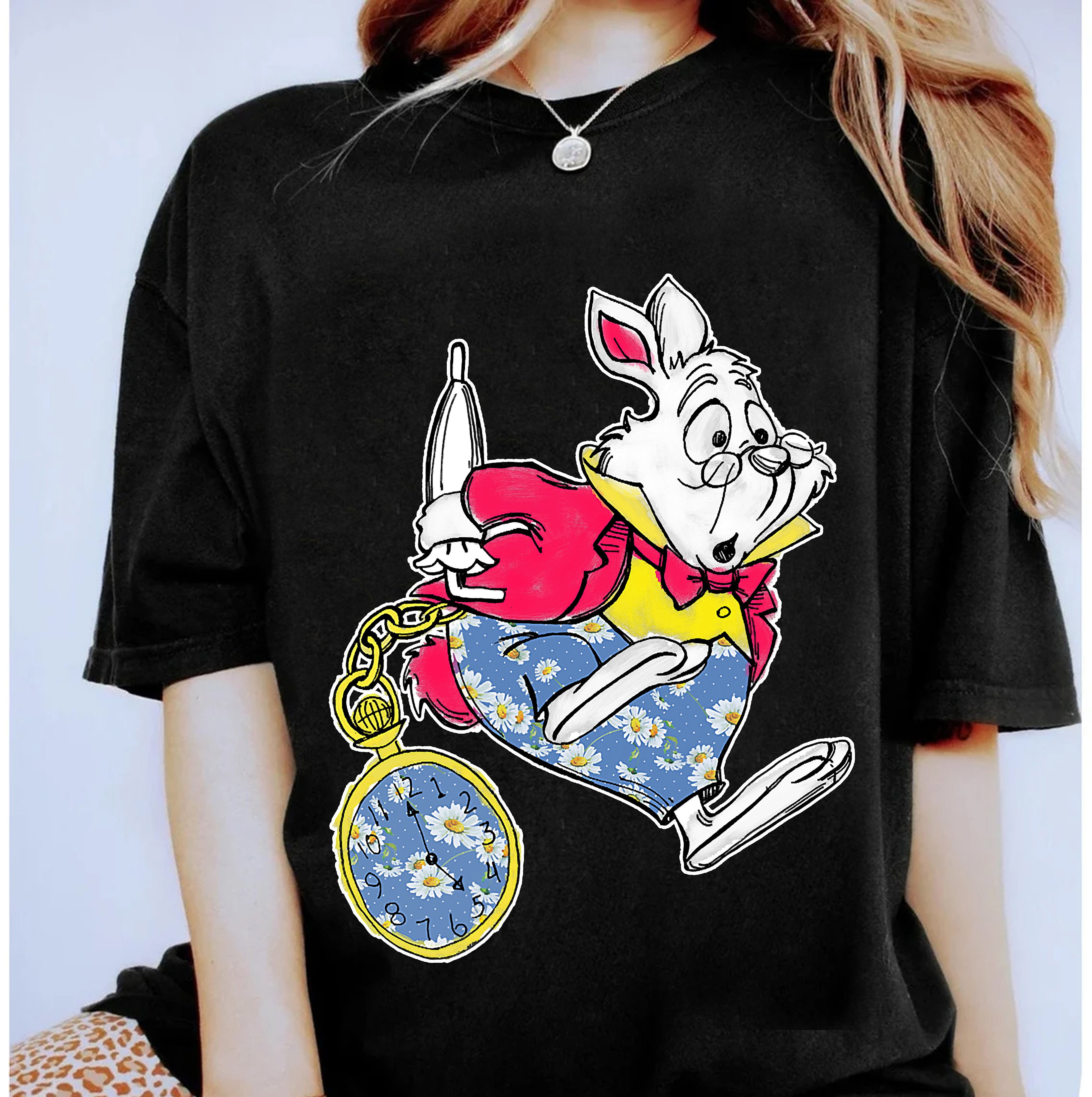 Disney Alice in Wonderland Late White Rabbit T-Shirt, Family Matching ...