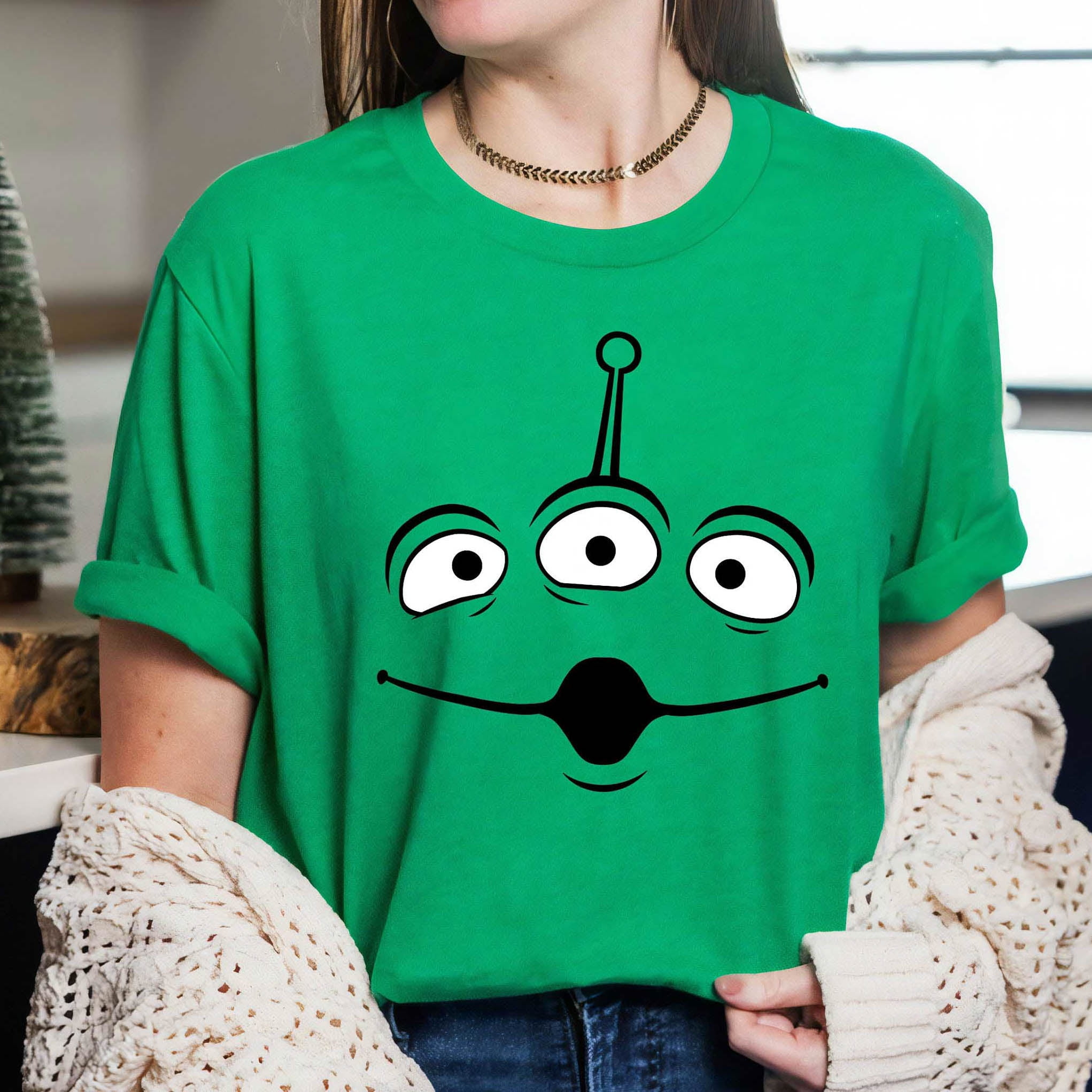 Disney Alien Pixar Toy Story Portrait Alien Face Cartoon T-shirt ...