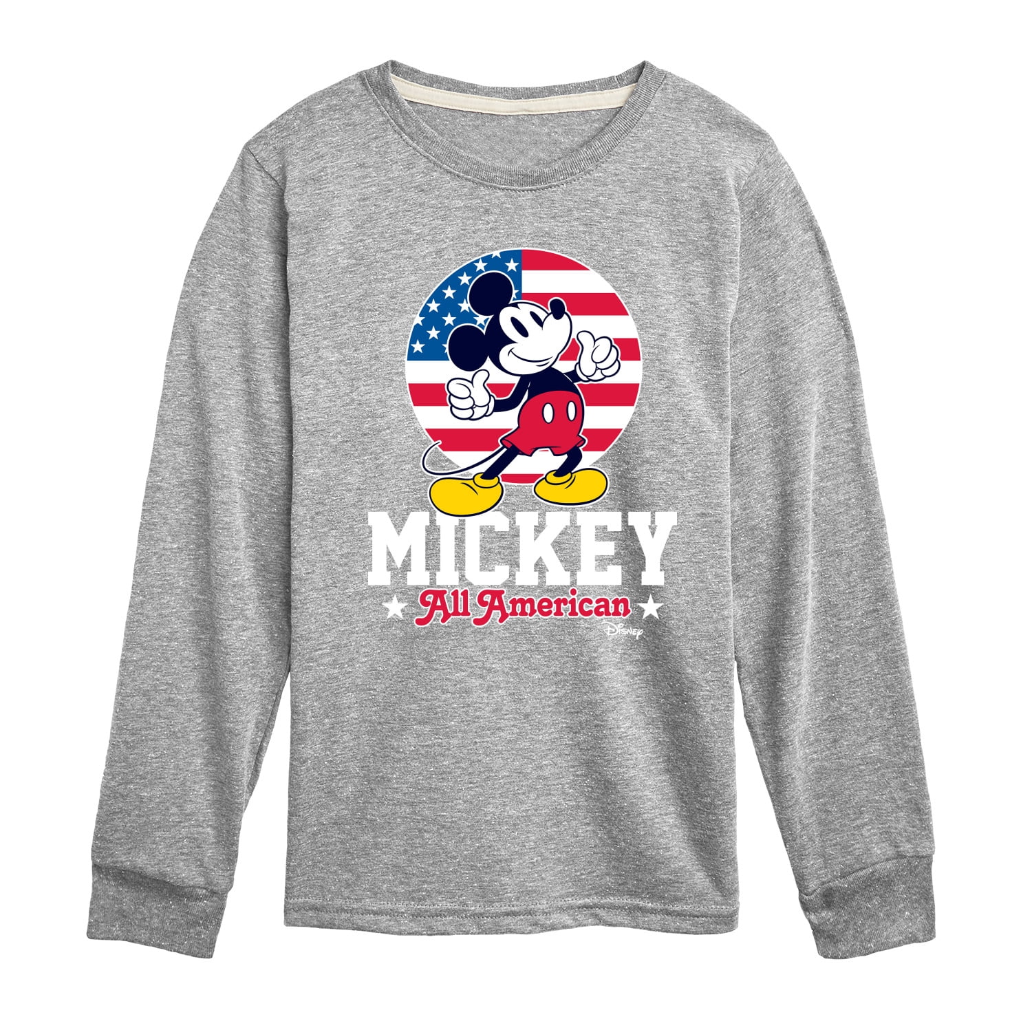 Disney - All American Mickey - Toddler & Youth Long Sleeve Graphic T ...