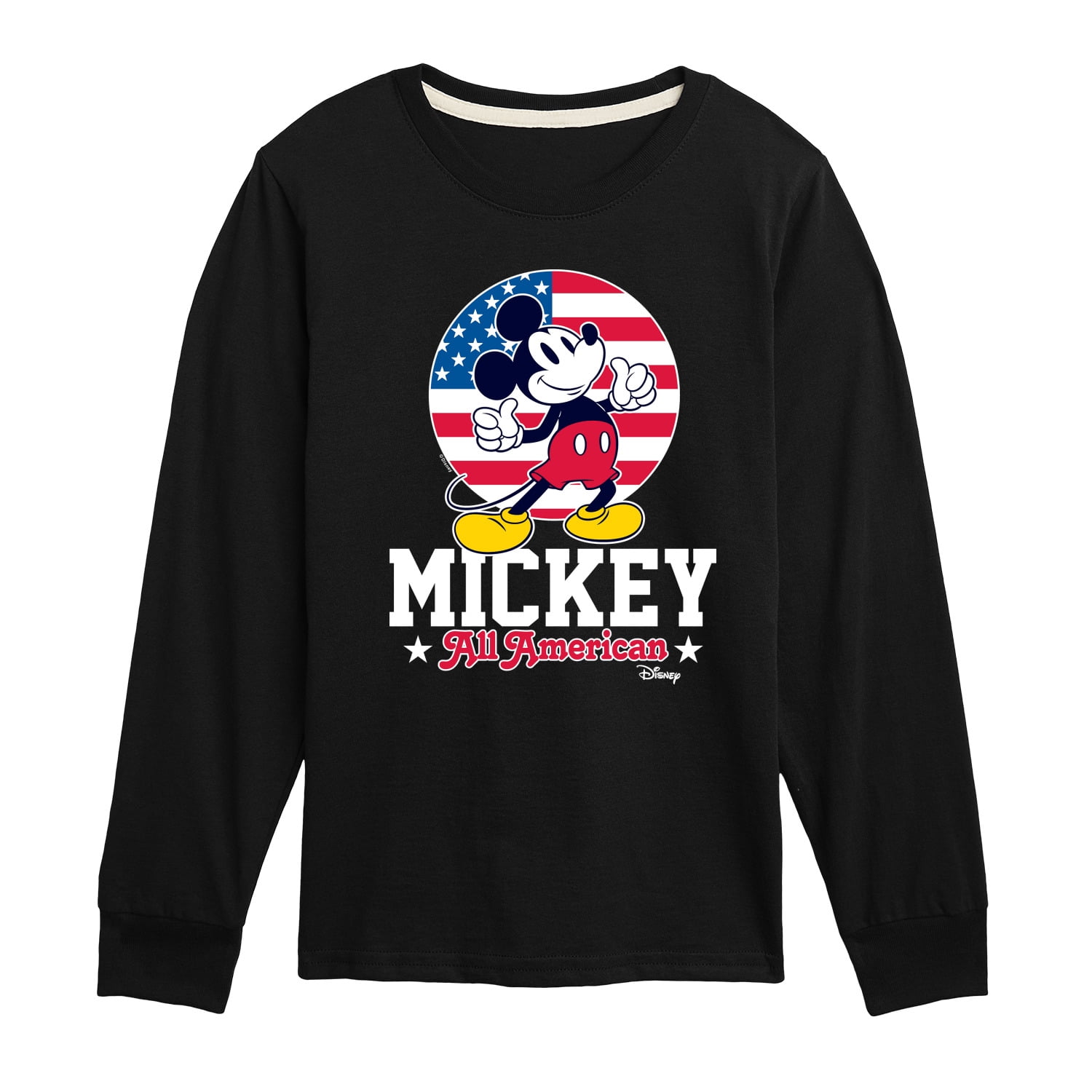 Disney - All American Mickey - Toddler & Youth Long Sleeve Graphic T ...