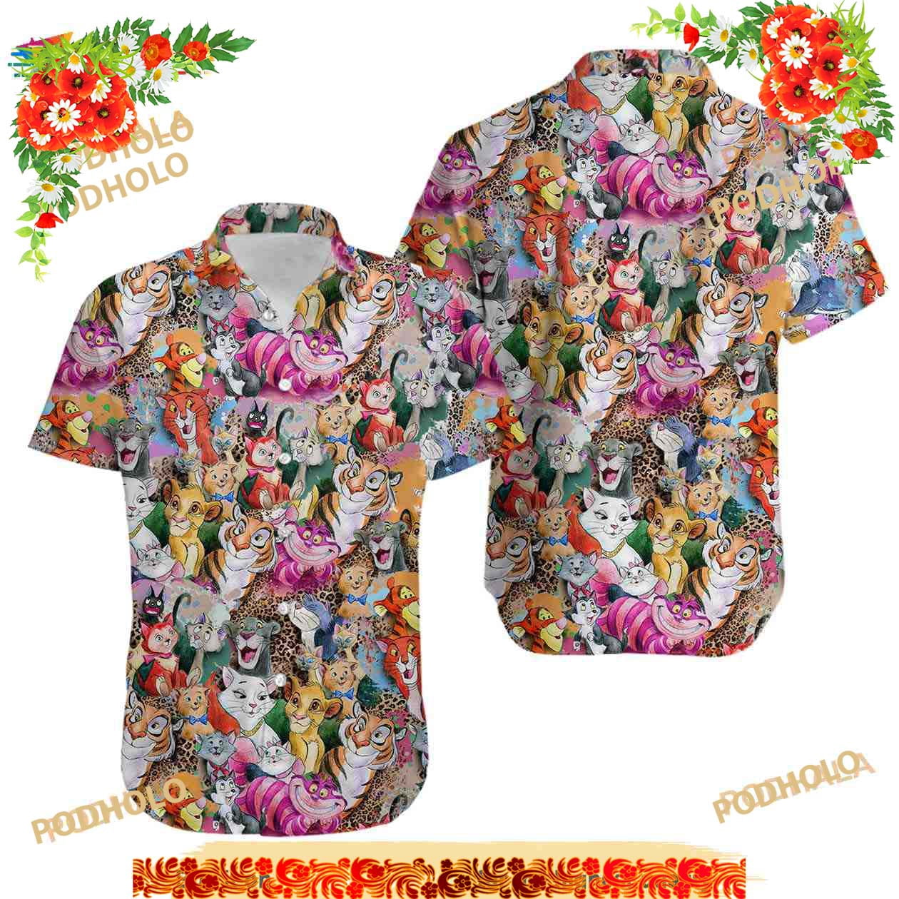 Disney All Characters Collection Hawaiian Shirt, Disney 3D Hawaiian ...