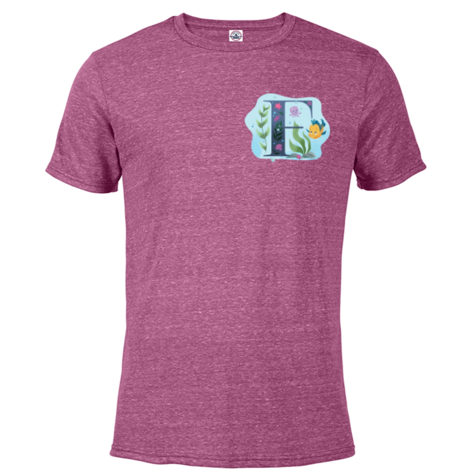 Disney Alphabet Monogram Letter F for Flounder - Short Sleeve Blended T ...