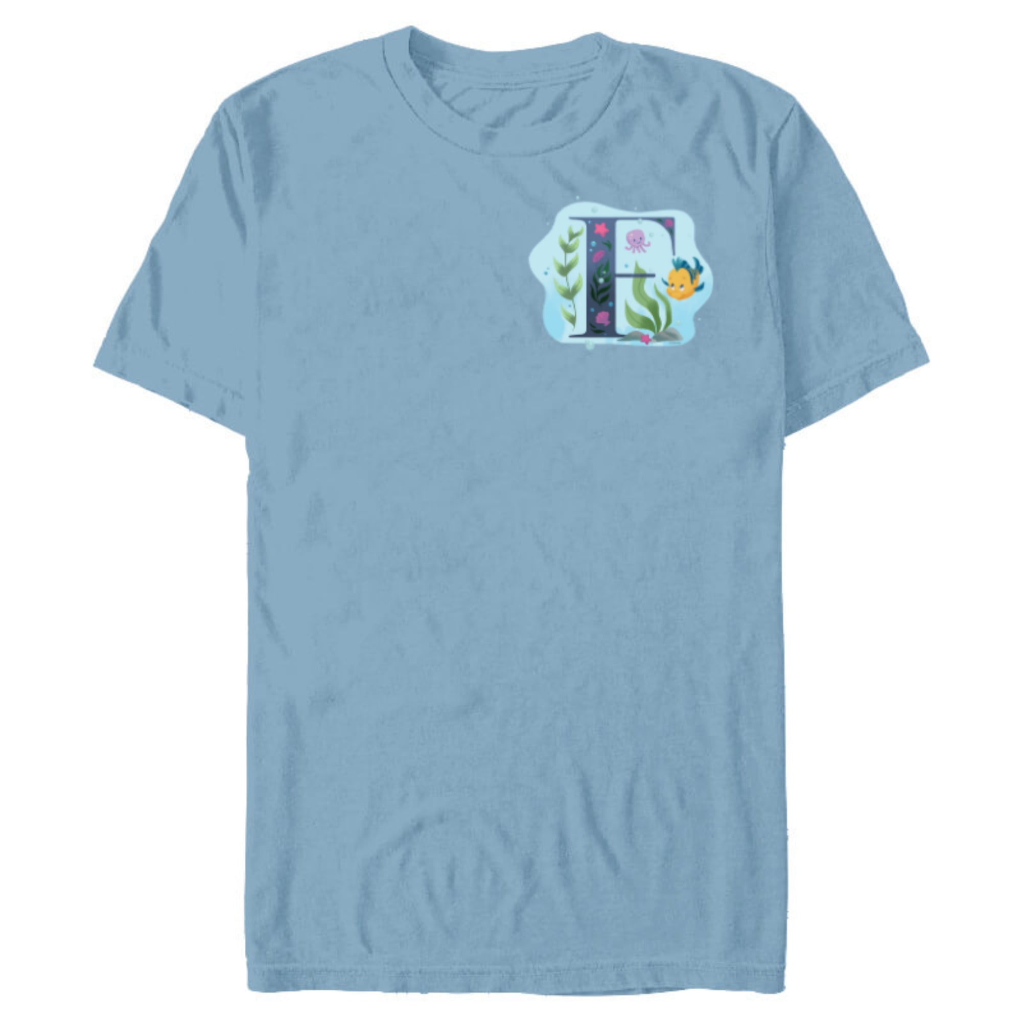 Disney Alphabet Monogram Letter F for Flounder - Short Sleeve Blended T ...