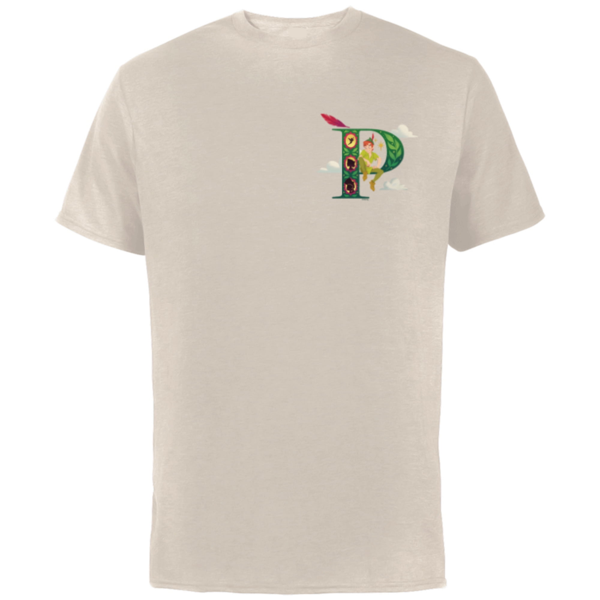 Disney Alphabet Monogram Letter P for Peter Pan - Short Sleeve Cotton T ...