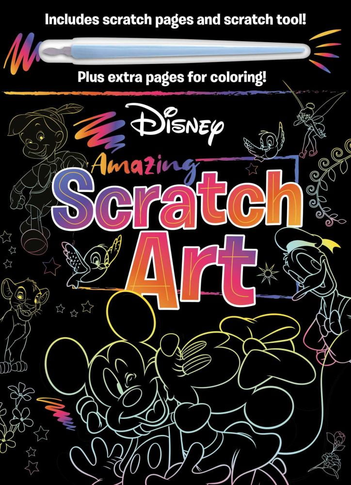Disney Amazing Scratch Art Book (Paperback) with Scratching Tool ...