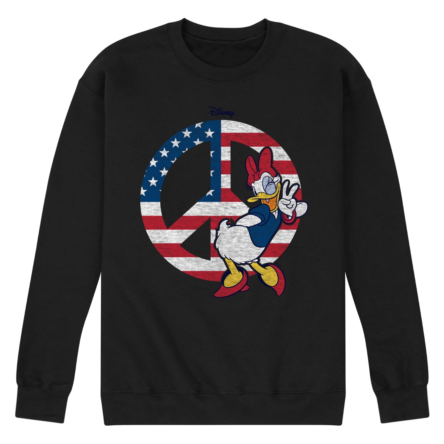 Disney - Americana - Daisy Peace - Men's Crew Neck Fleece Pullover ...