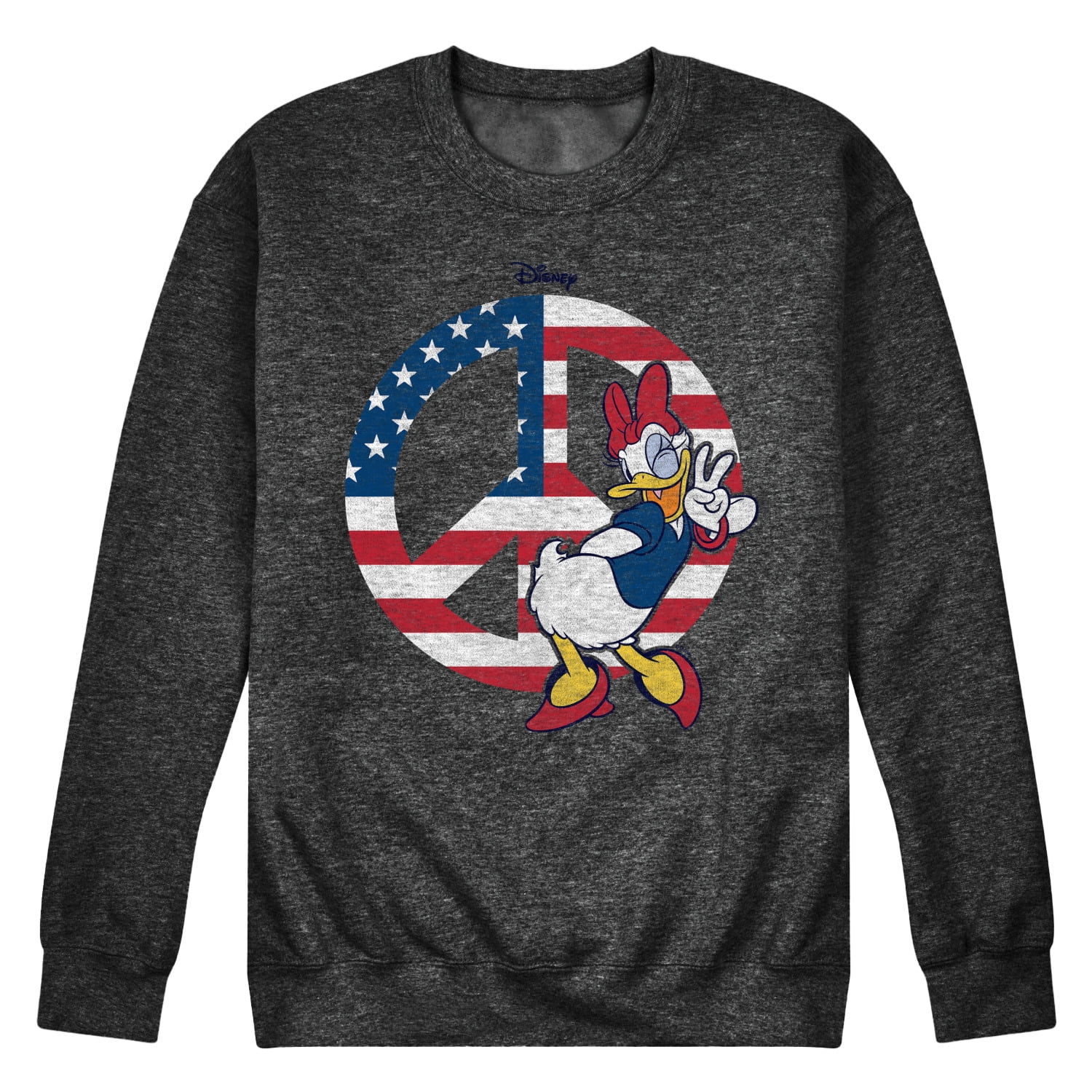 Disney - Americana - Daisy Peace - Men's Crew Neck Fleece Pullover ...