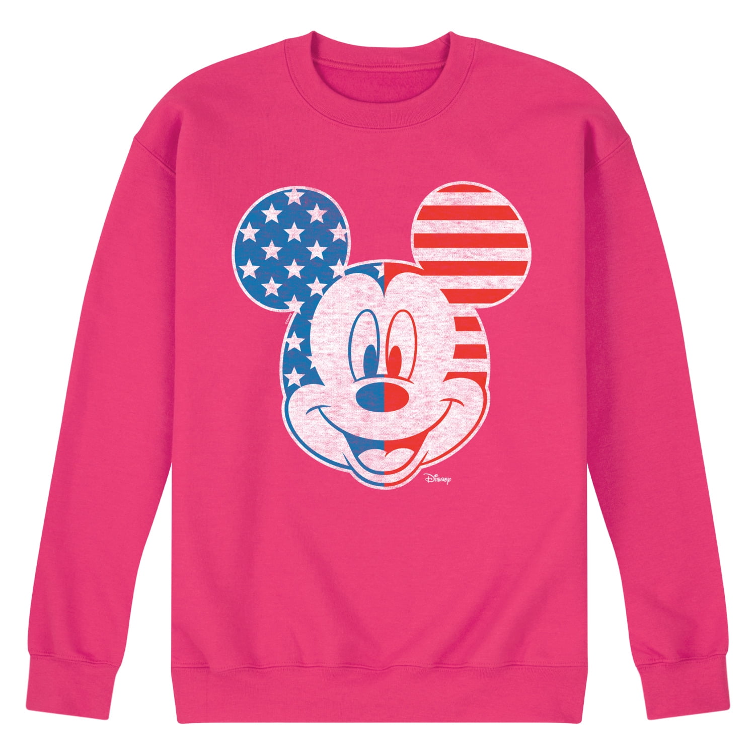 Disney - Americana - Mickey Face Stars And Stripes - Men's Crew Neck ...