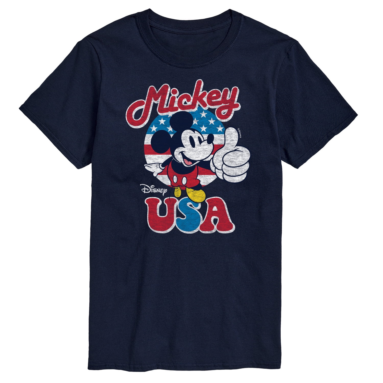 Disney - Americana - Mickey Mouse USA Flag - Adult Short Sleeve Graphic ...