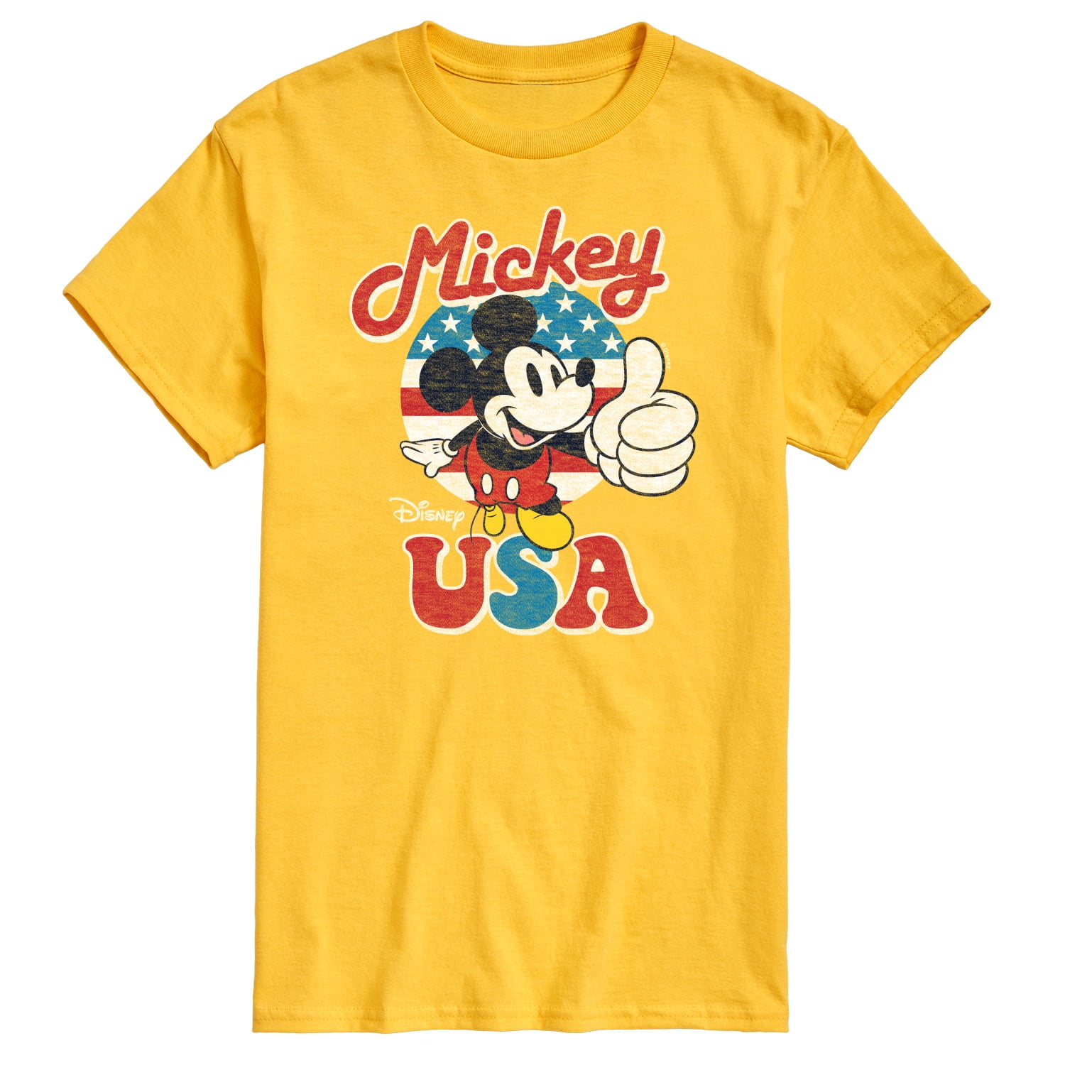 Disney - Americana - Mickey Mouse USA Flag - Adult Short Sleeve Graphic ...