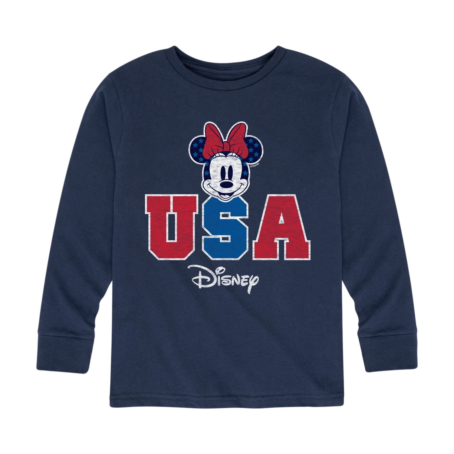 Disney - Americana - Minnie USA - Toddler And Youth Long Sleeve Graphic ...