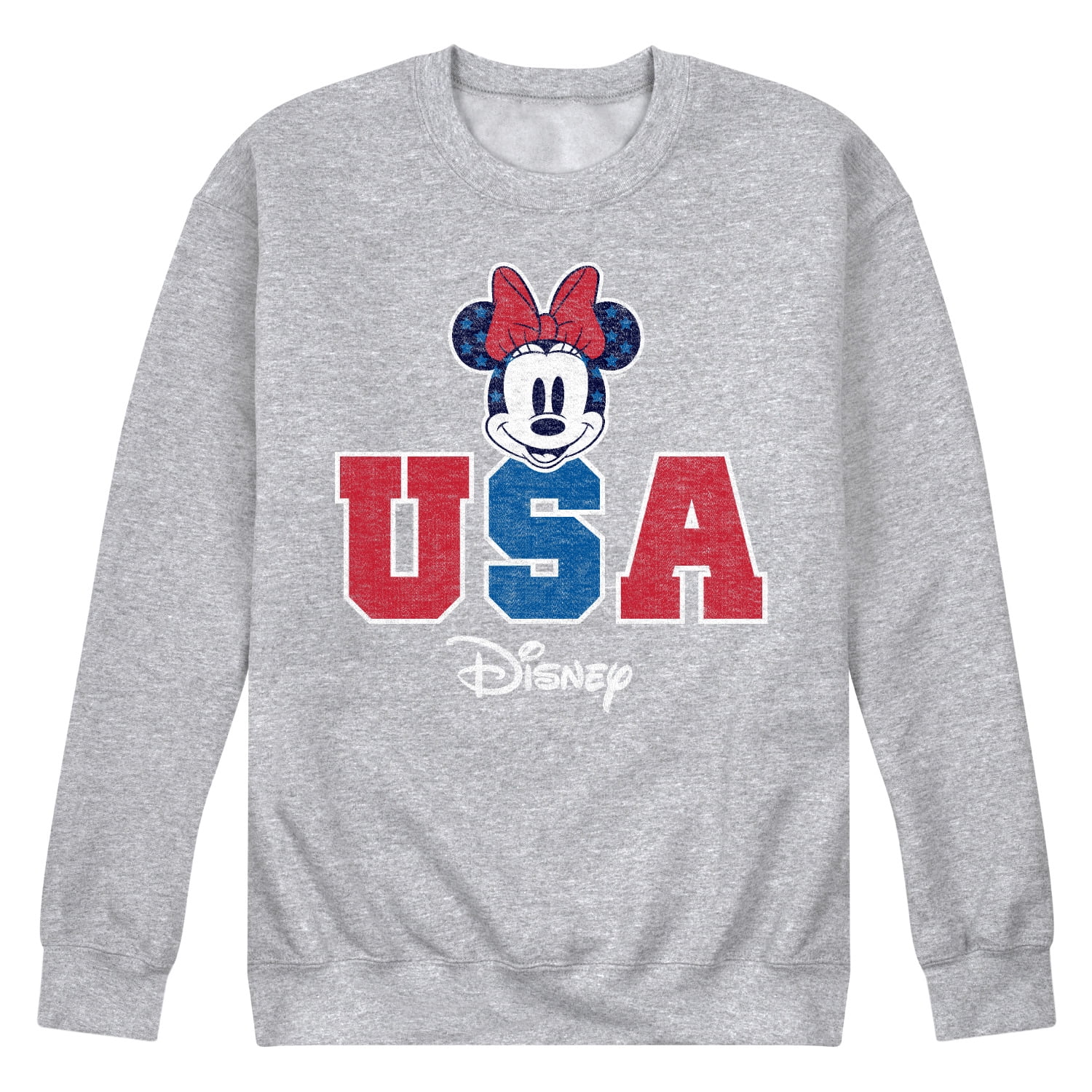 Disney - Americana - Minnie Usa - Men's Crew Neck Fleece Pullover ...