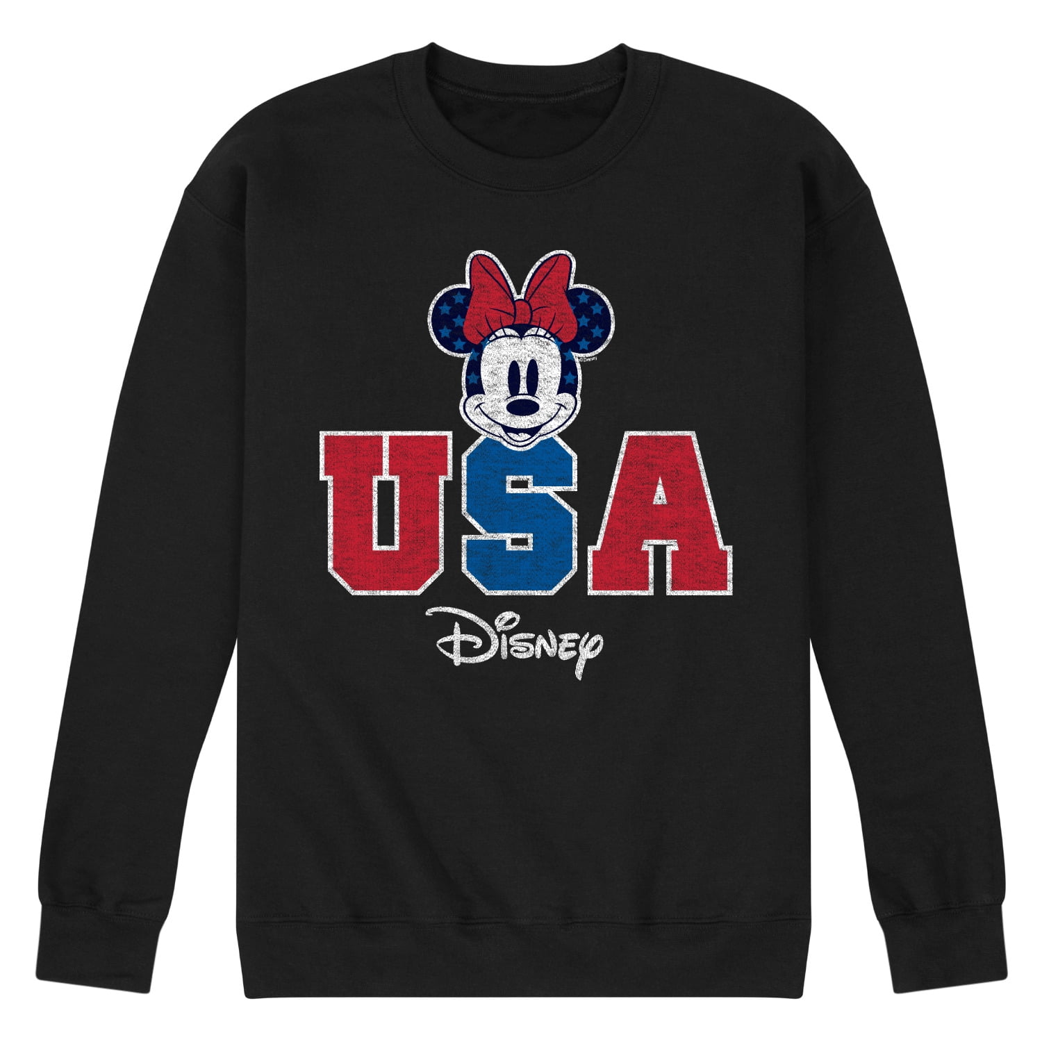 Disney - Americana - Minnie Usa - Men's Crew Neck Fleece Pullover ...
