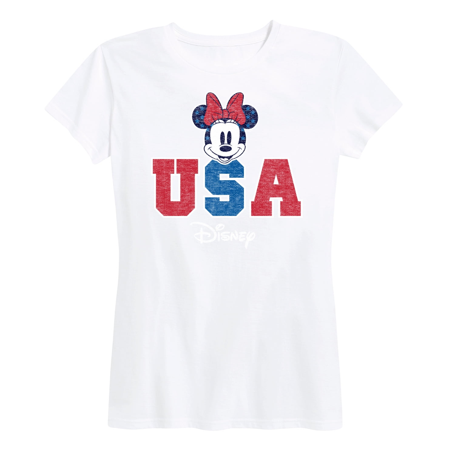 Disney - Americana - Minnie Usa - Women's Short Sleeve Graphic T-Shirt ...