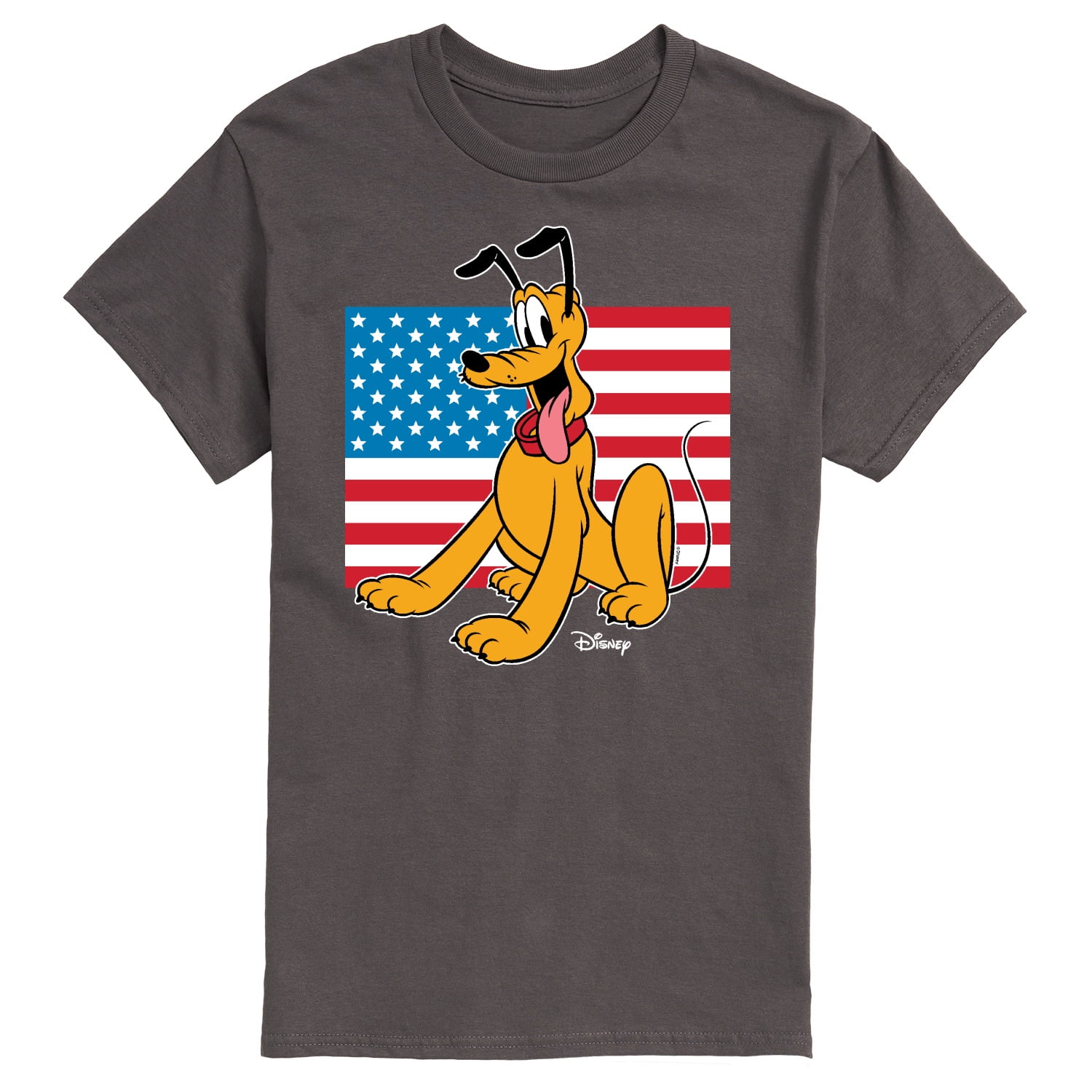 Disney - Americana - Pluto Usa Flag - Adult Short Sleeve Graphic T ...
