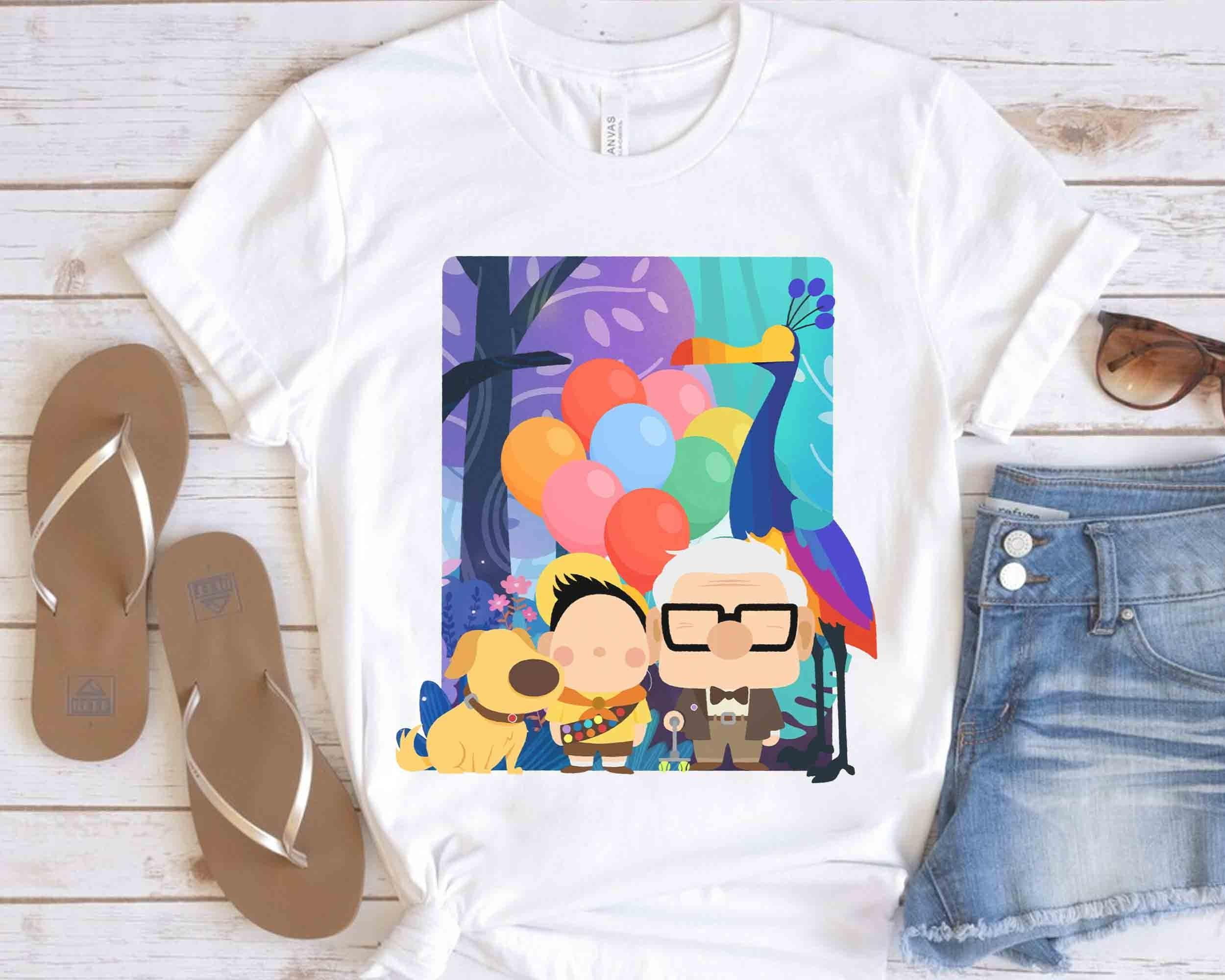 Disney And Pixar S Up Characters Paradise Falls Shirt, Carl Russell Dug ...