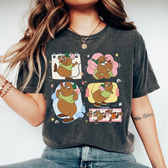 Disney Animal Gus Gus Shirt Cinderella Princess T-shirt Retro Tee ...