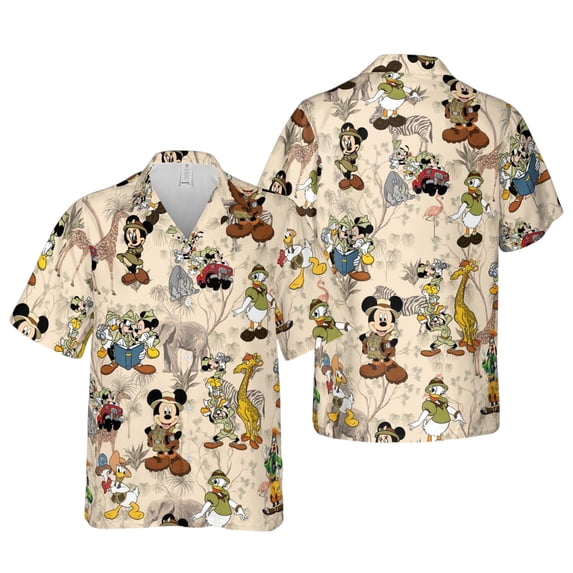 Disney Animal Kingdom Hawaiian Shirt, Mickey And Friends Short Sleeve ...