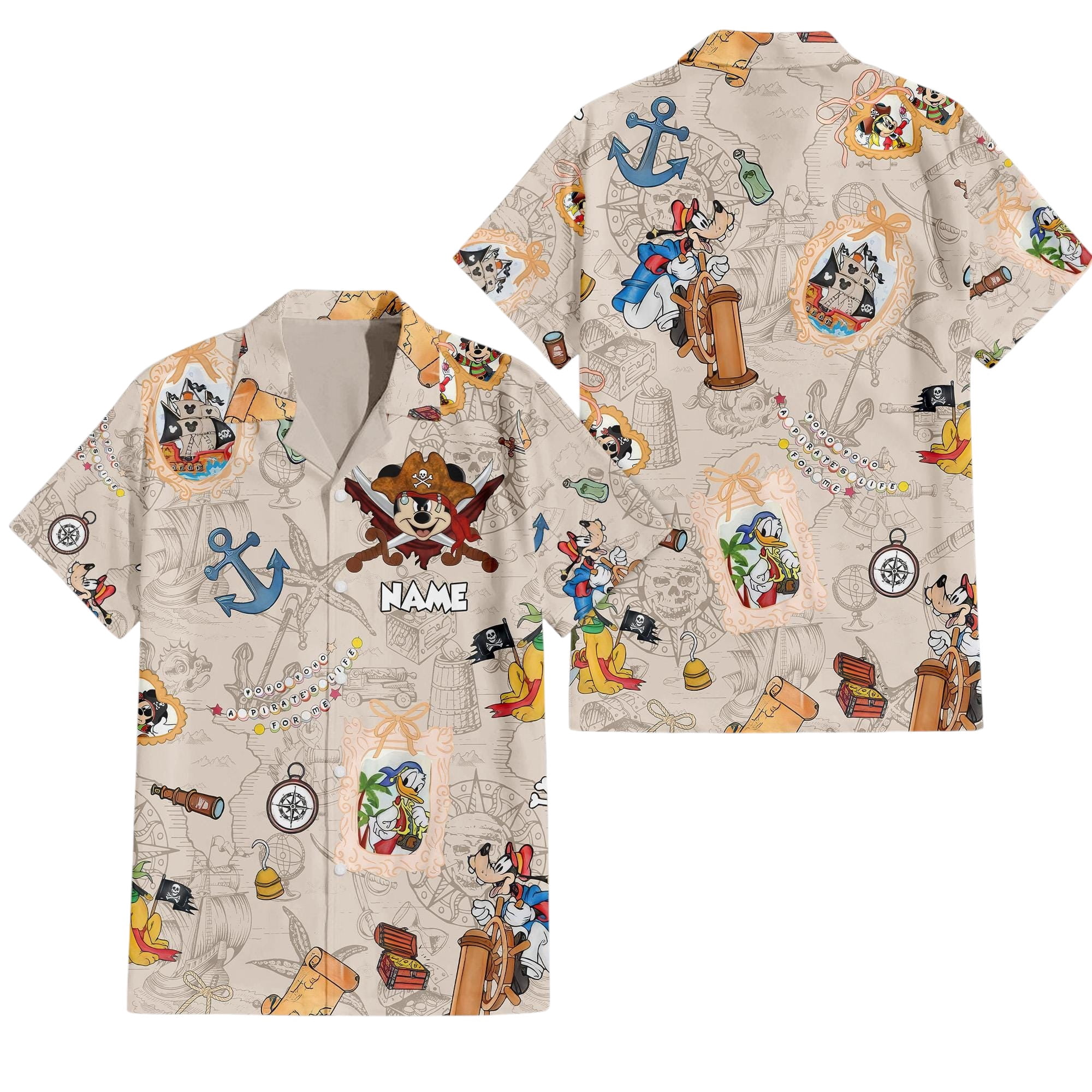 Disney Animal Kingdom Hawaiian Shirt, Mickey and Friends Coquette Bow ...