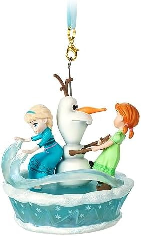 Disney Anna, Elsa and Olaf Singing Living Magic Sketchbook Ornament ...
