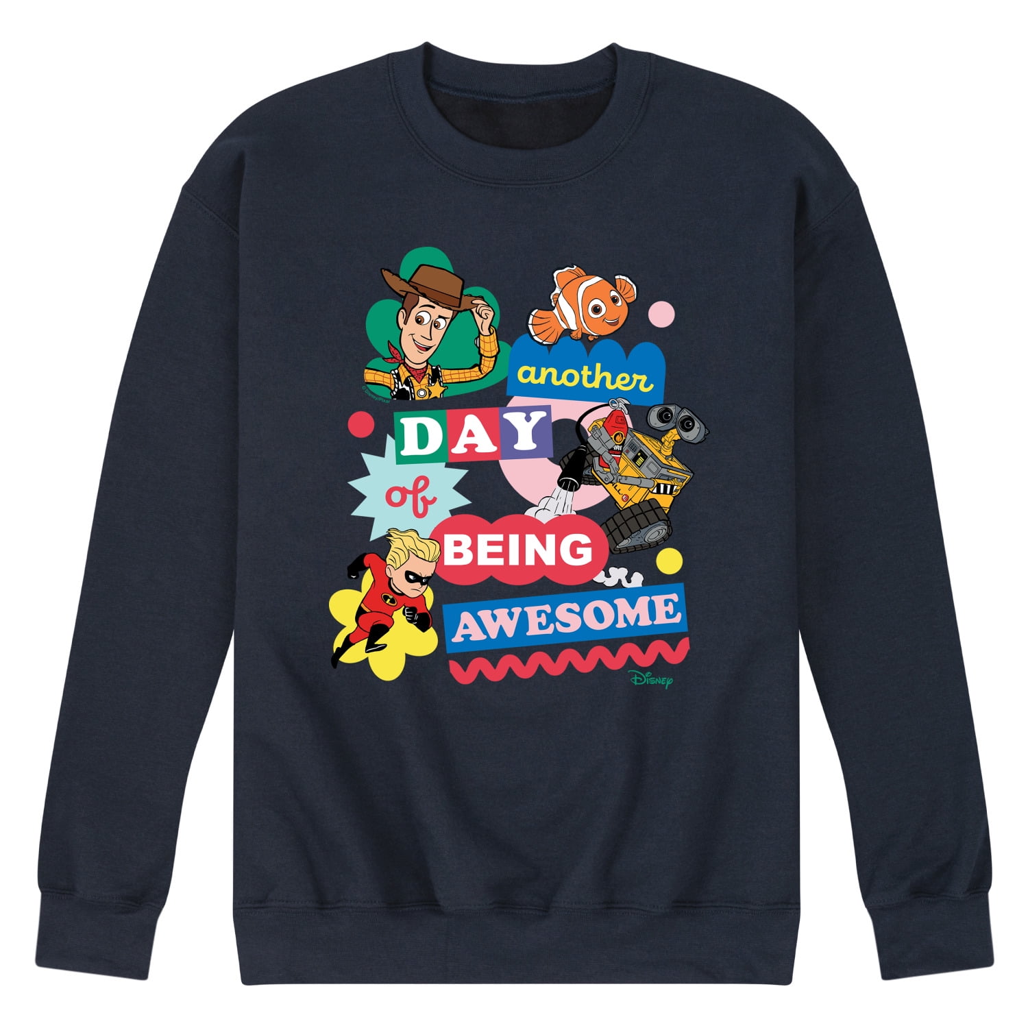 Disney - Another Day Of Being Awesome - Men's Crew Neck Fleece Pullover ...