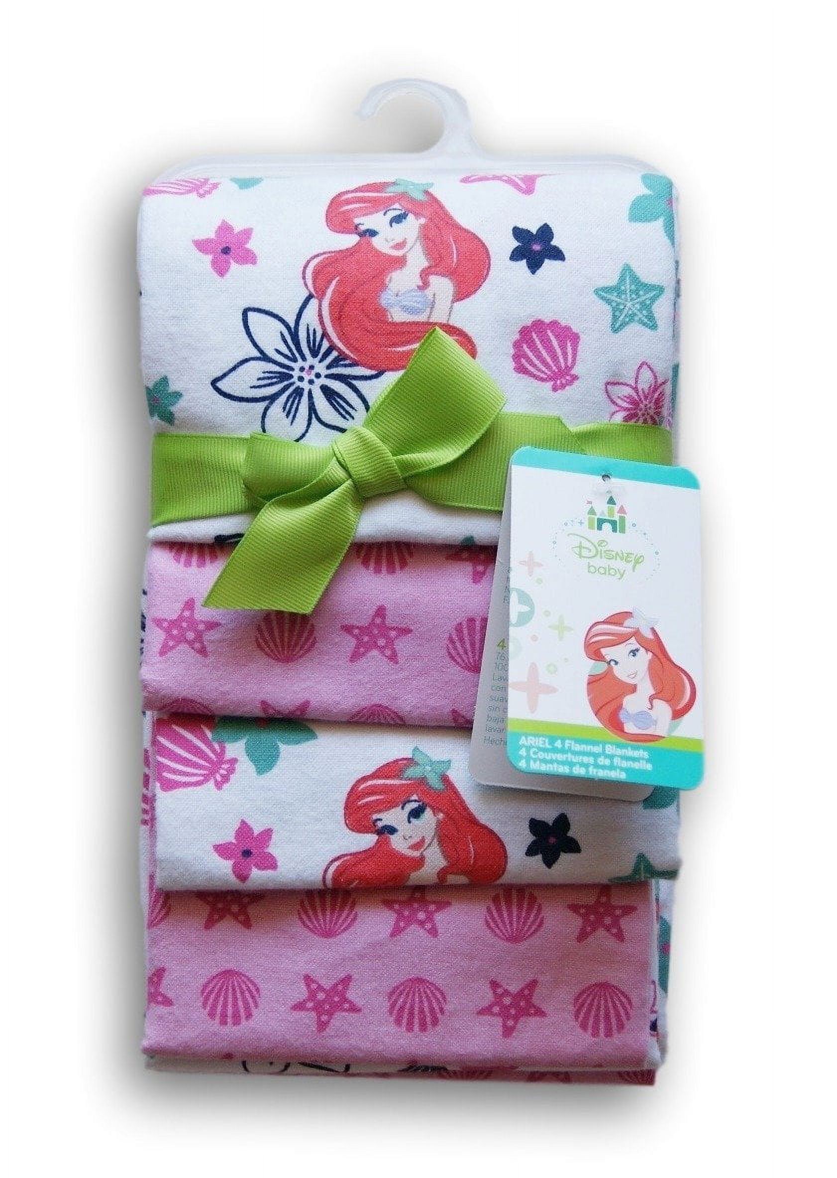 Disney Ariel Sea Treasures Flannel Blanket - 4-Pack - Walmart.com