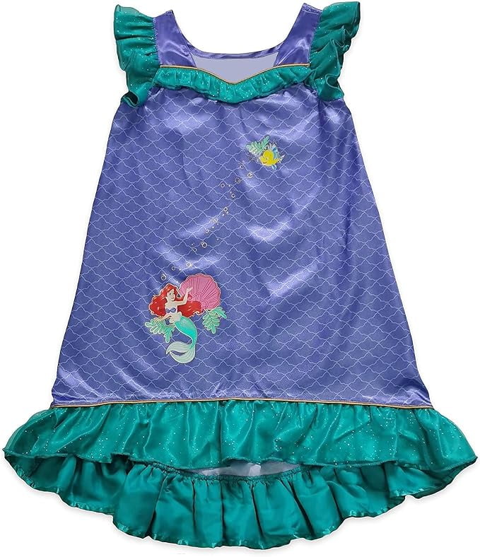 Disney Ariel Sleep Gown for Girls – The Little Mermaid, Size 4 ...