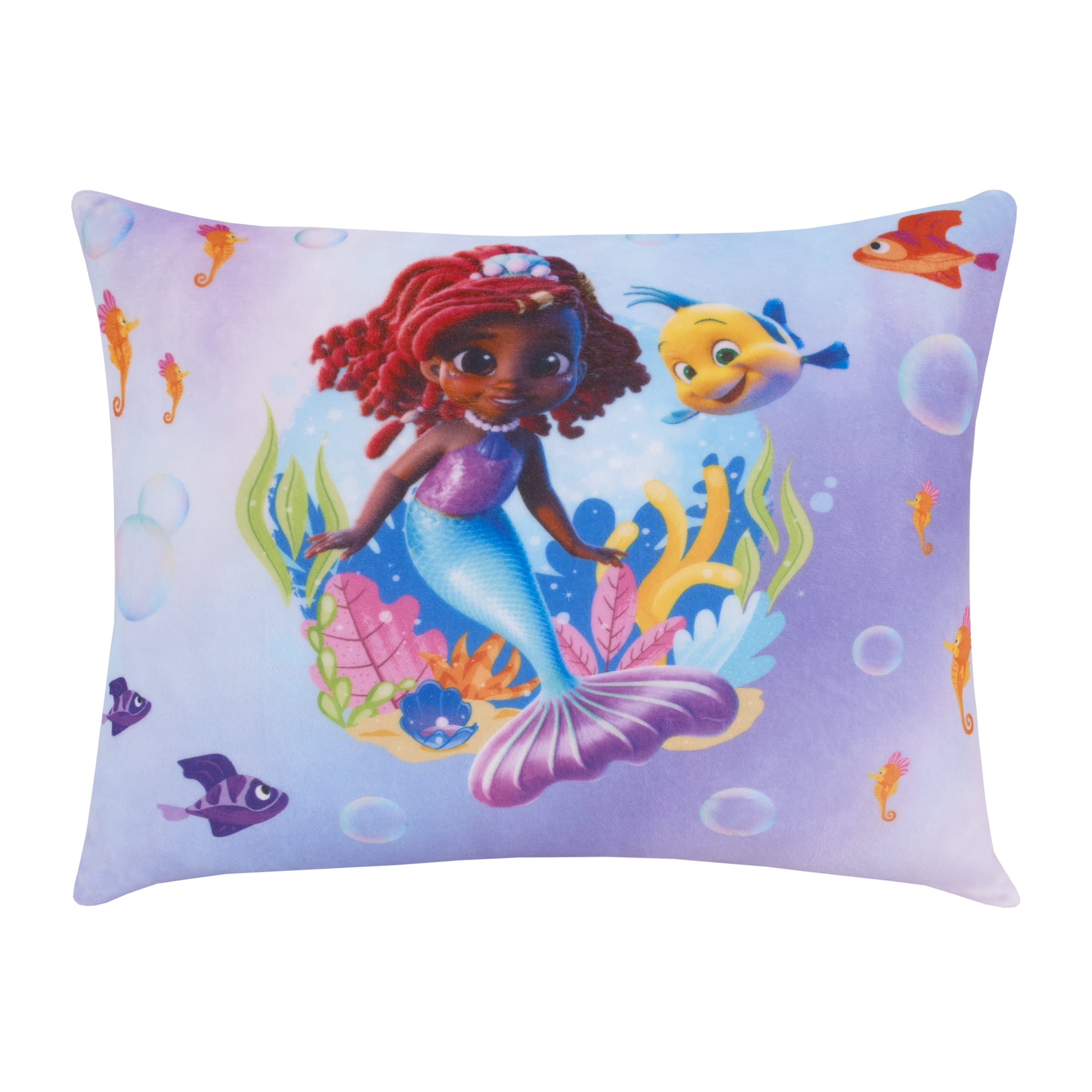 Disney Ariel Squishy Toddler Pillow, Rectangle Shape, 12"x15", Lavender ...