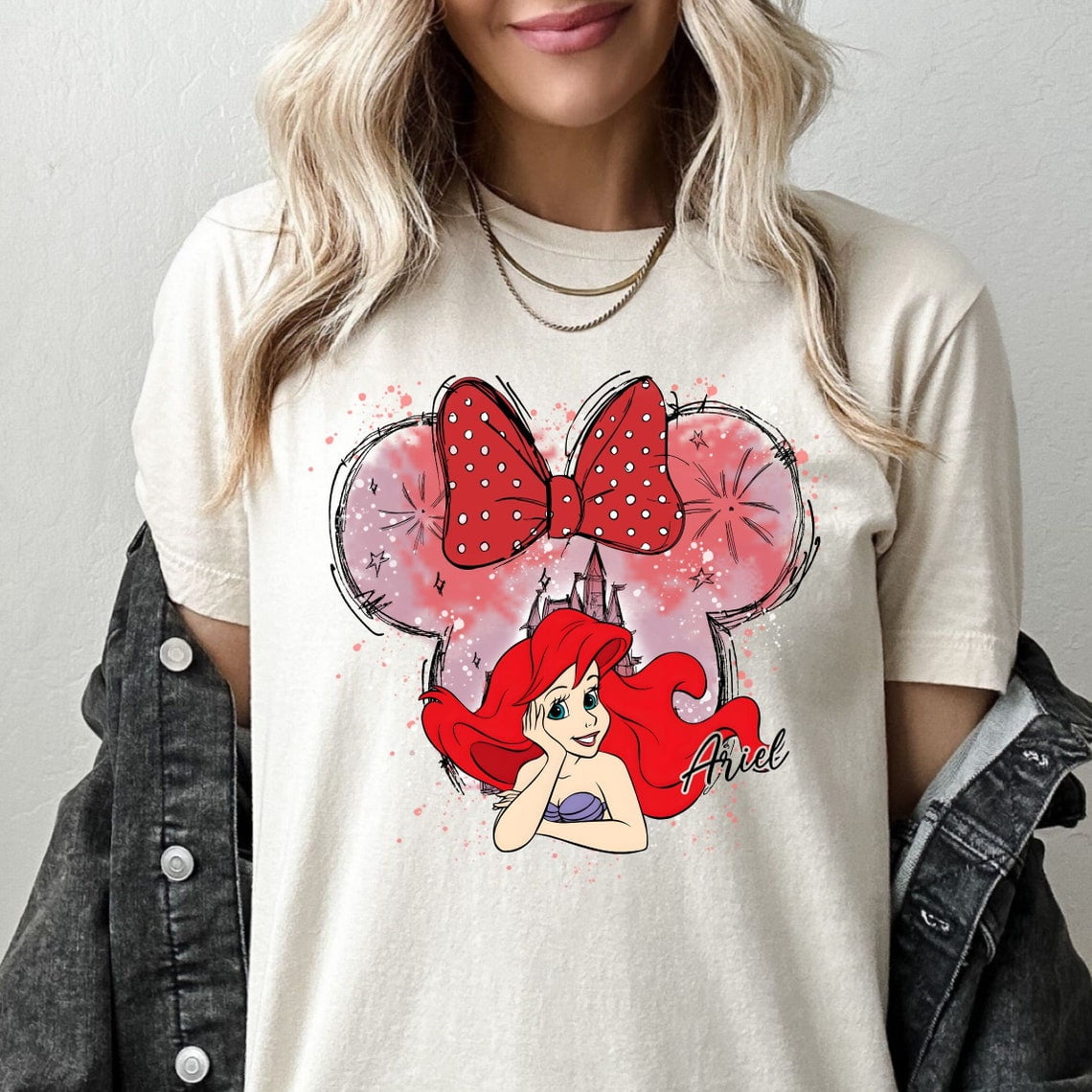 Disney Ariel T-Shirt, Princess Matching Watercolor, Disney Princess ...