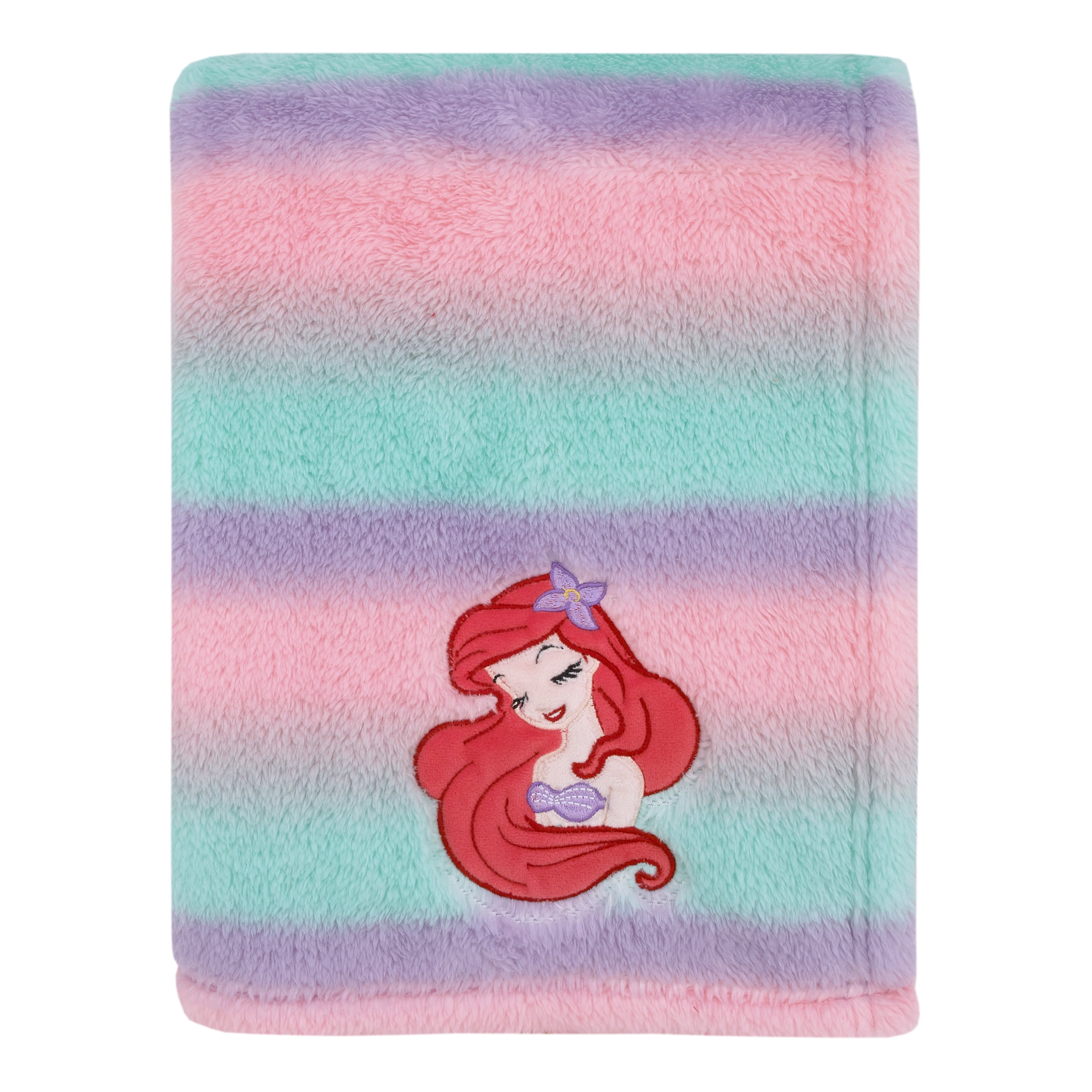 Disney Ariel Watercolor Wishes Ombre Sherpa Baby Blanket - Walmart.com