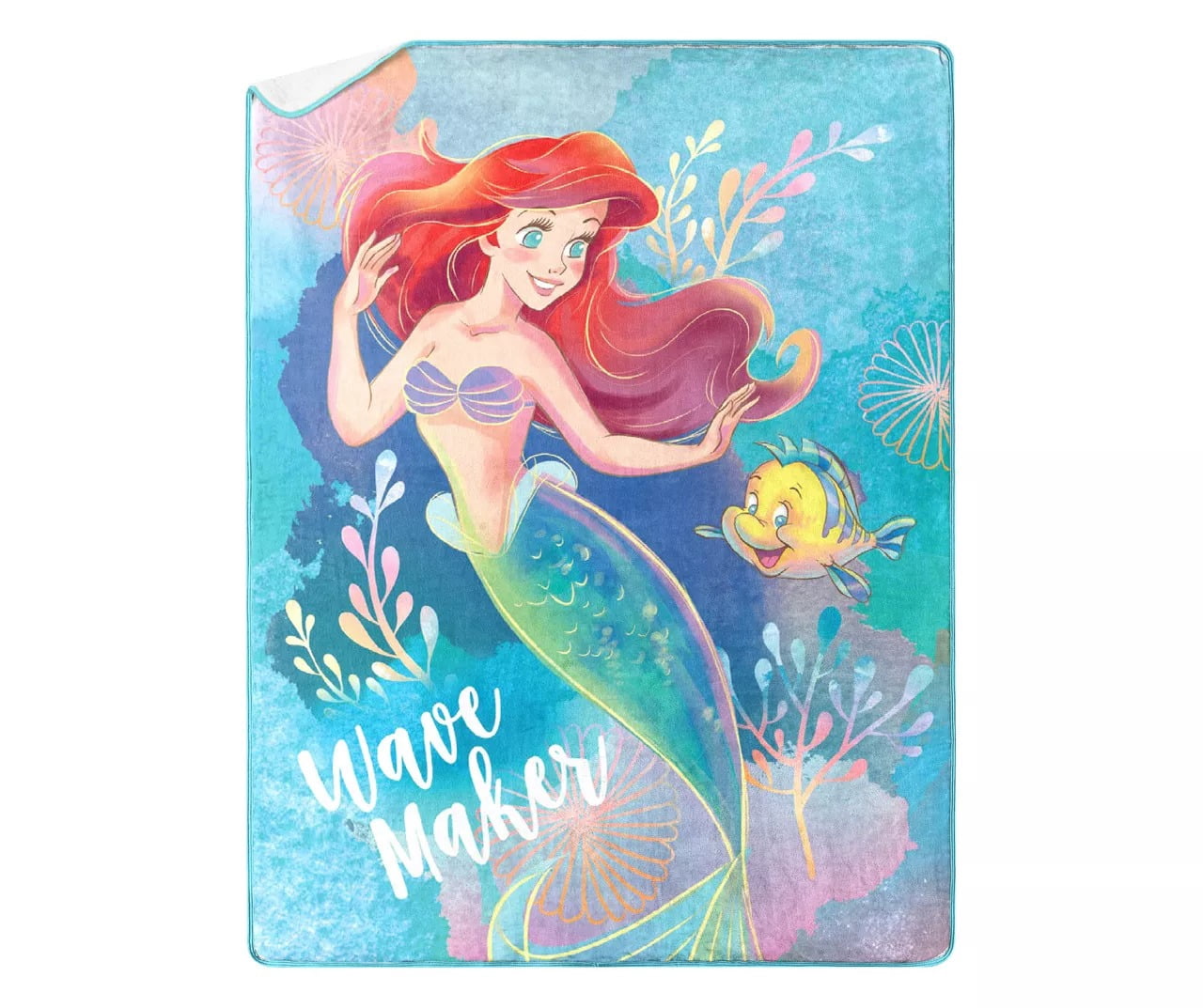 Disney Ariel and Flounder Little Mermaid Wave Maker Sherpa Fleece ...