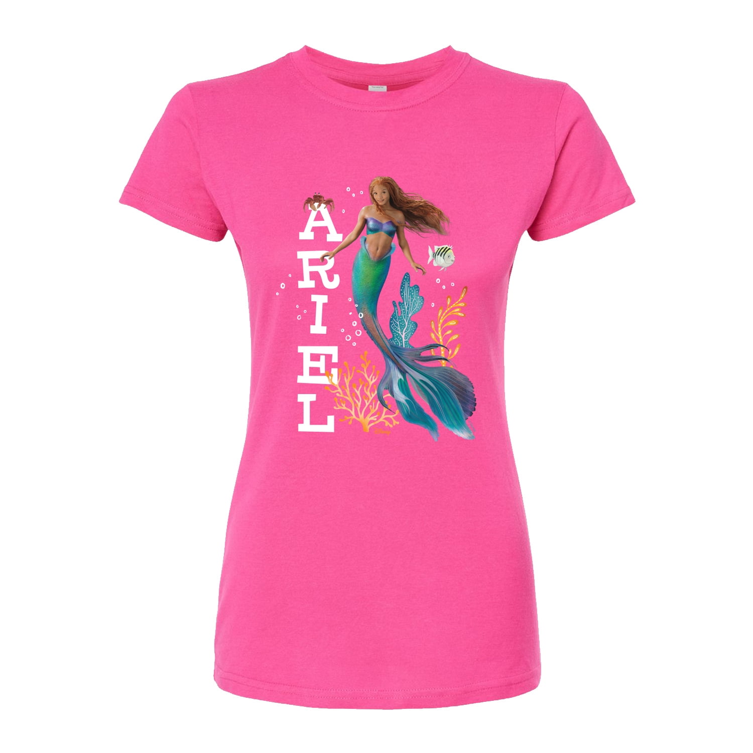 Disney - Ariel in Water - Juniors Fitted Graphic T-Shirt - Walmart.com